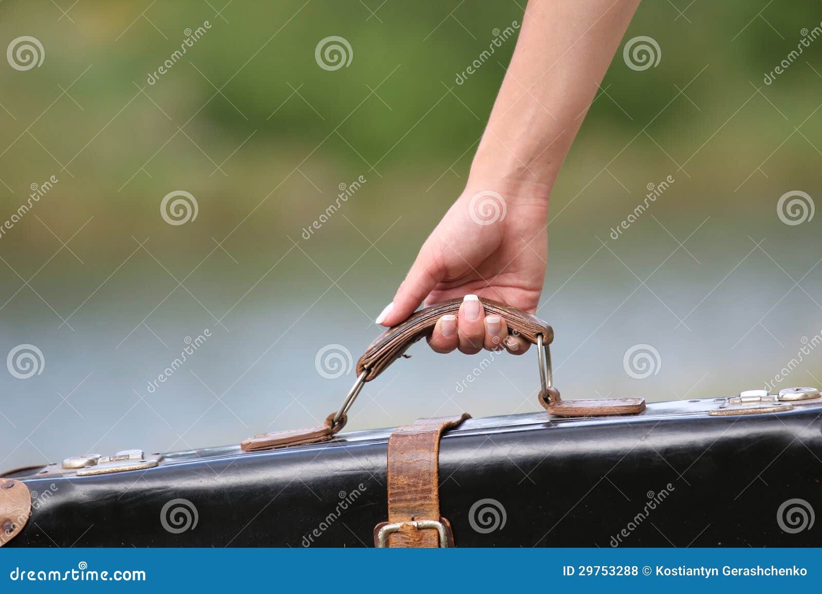 Hands of a Woman with a Suitcase Stock Photo - Image of people, fashion ...