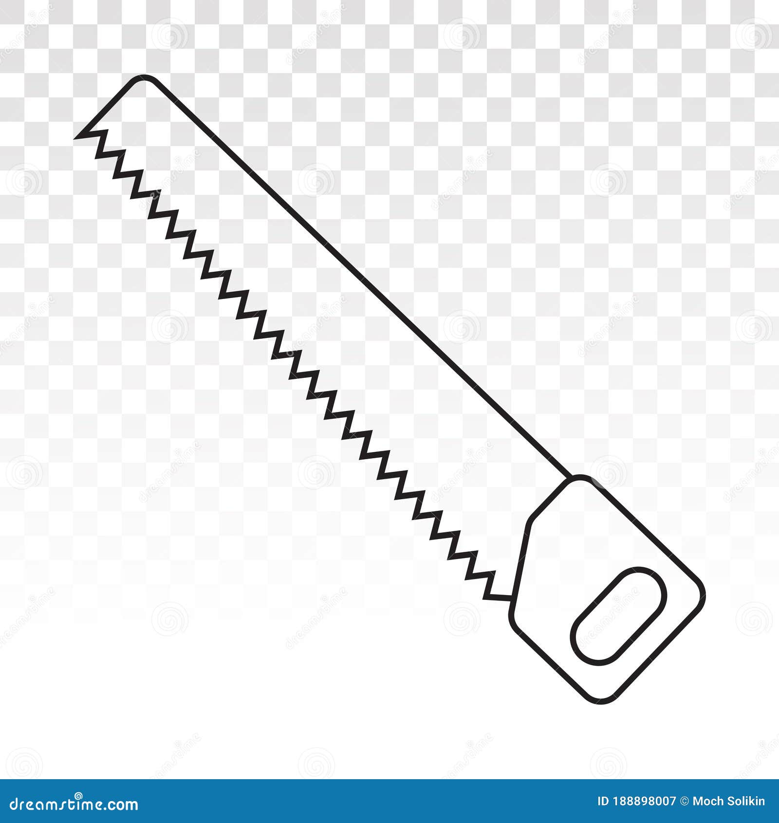 Handsaw or Wood Saws Carpentry Tools Line Art Icon for Apps and ...