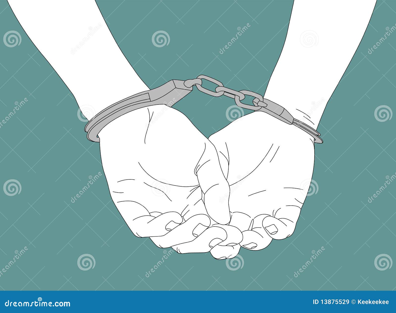 Handschellen vektor abbildung. Illustration von kontrolliert - 13875529