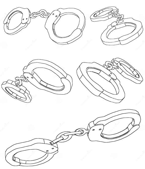 Handschellen vektor abbildung. Illustration von gericht - 7058822