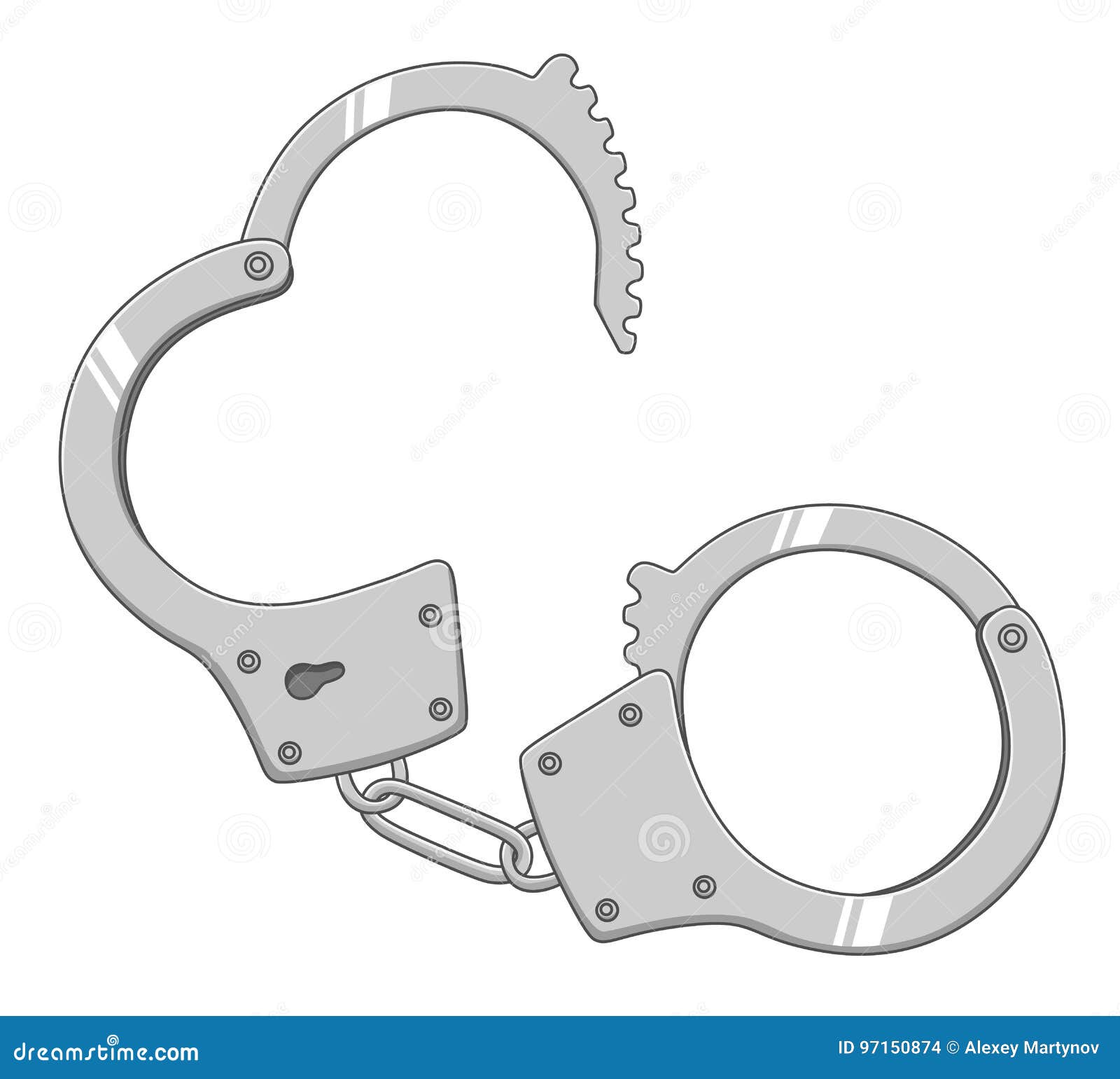 Handschellen vektor abbildung. Illustration von nett - 97150874