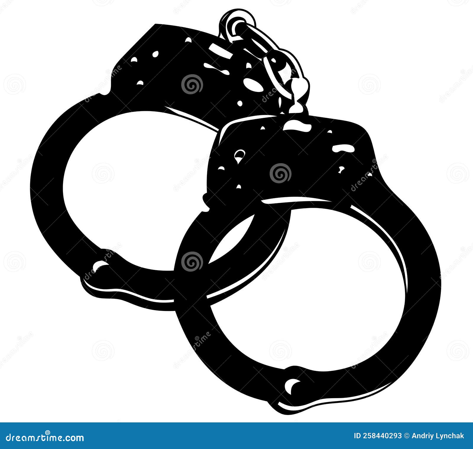 Handschellen Der Polizei. Handschellen-Logo Auf Weißem Hintergrund ...