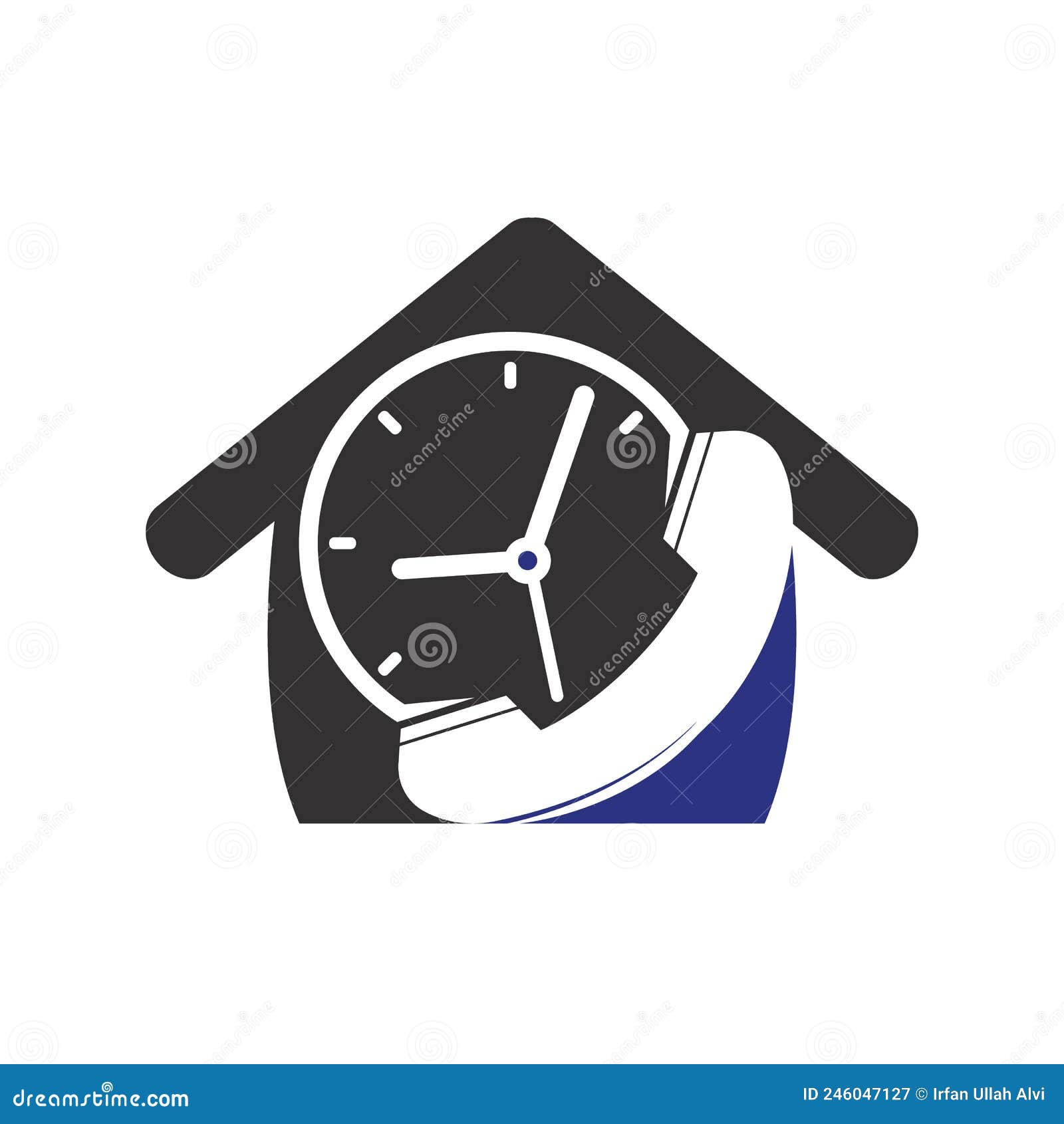 Call Time Vector Logo Design Template. Support and Service Logo Concept ...