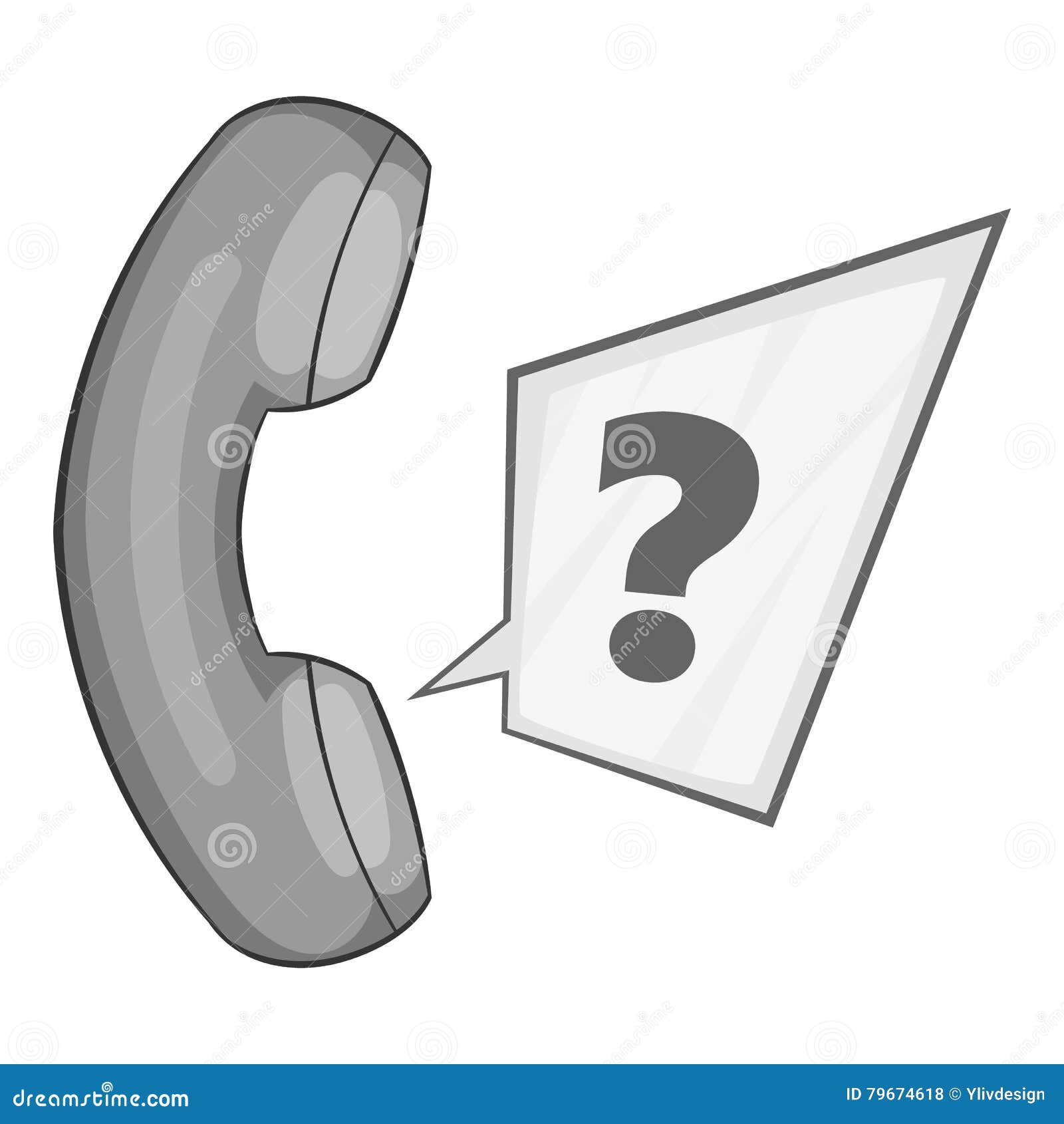 Handset Icon, Gray Monochrome Style Stock Vector - Illustration of ...