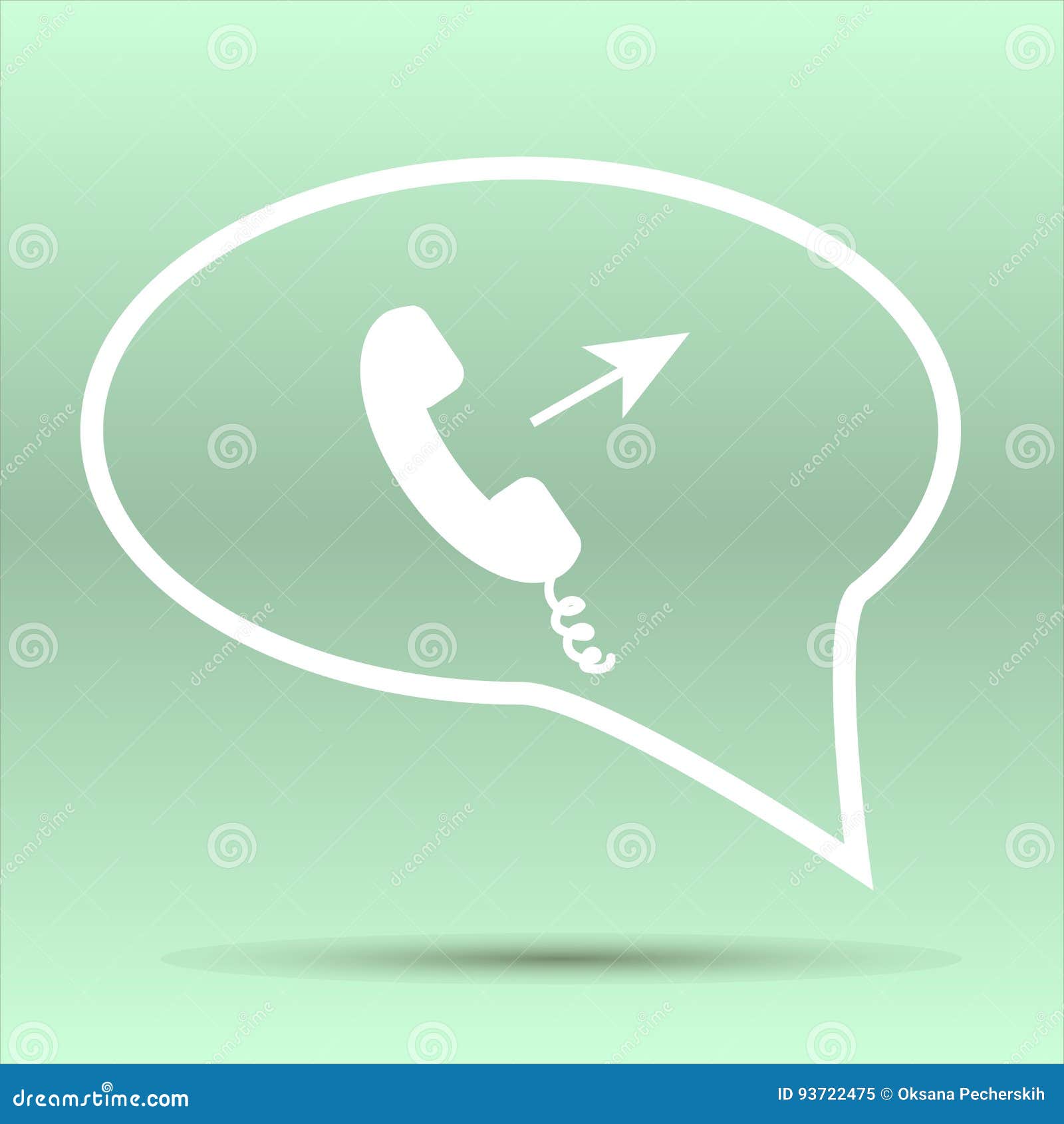 Handset Icon. Outbound Call Stock Vector - Illustration of media ...