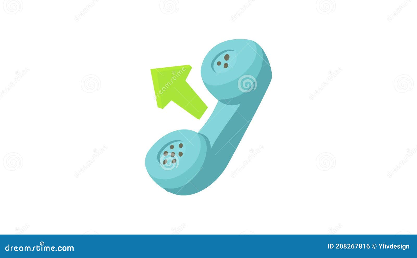 Handset Outgoing Call Icon Animation Stock Footage - Video of included ...