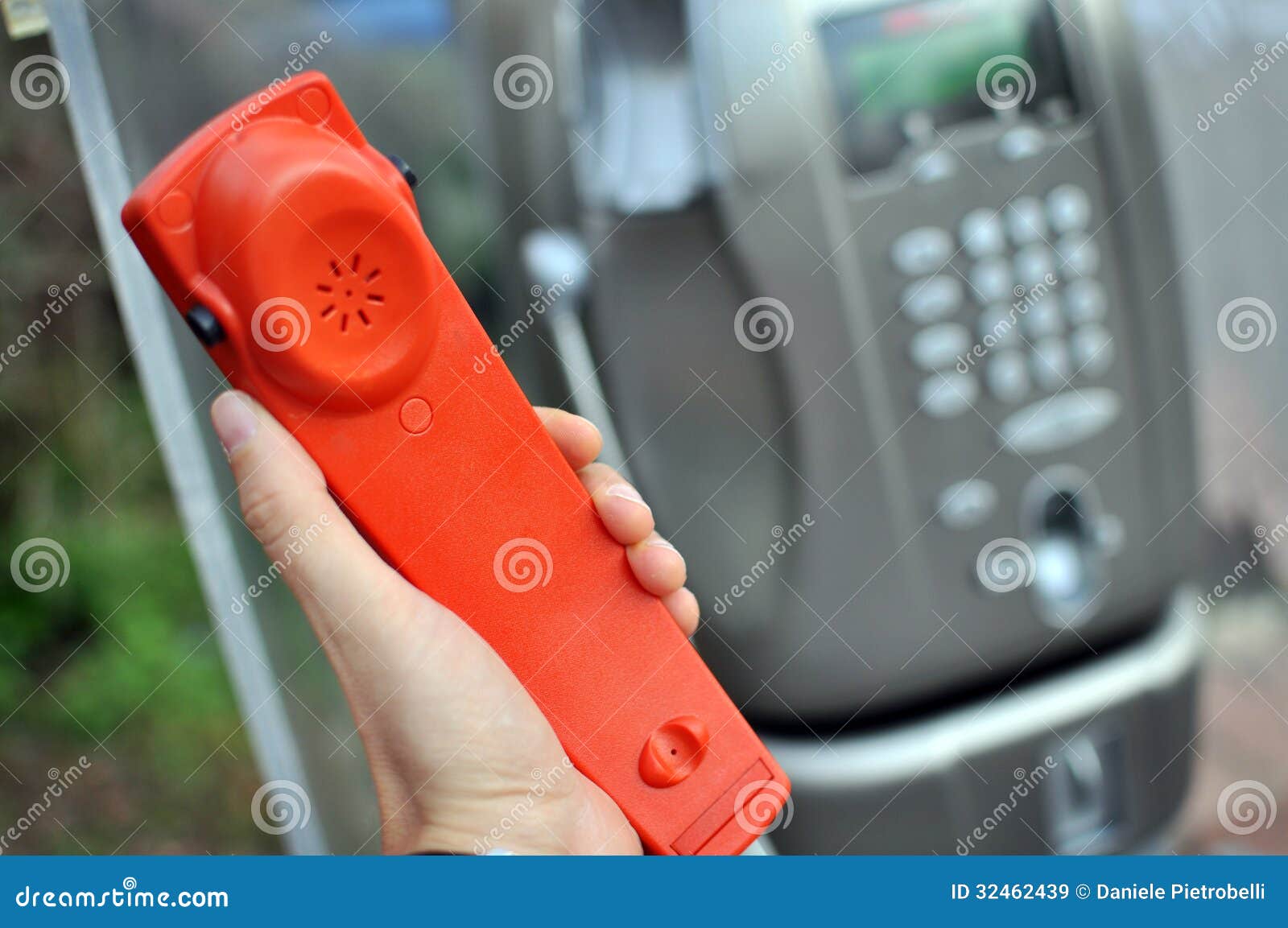 Handset of a Public Telephone Stock Image - Image of speech, phone ...
