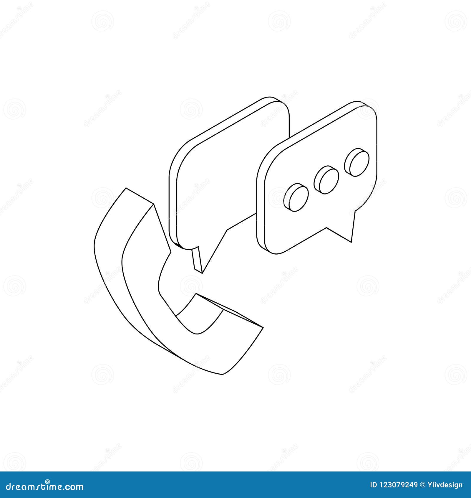 Handset with Speech Bubbles Icon Stock Illustration - Illustration of ... Handset with Speech Bubbles Icon Stock Illustration - Illustration of ...