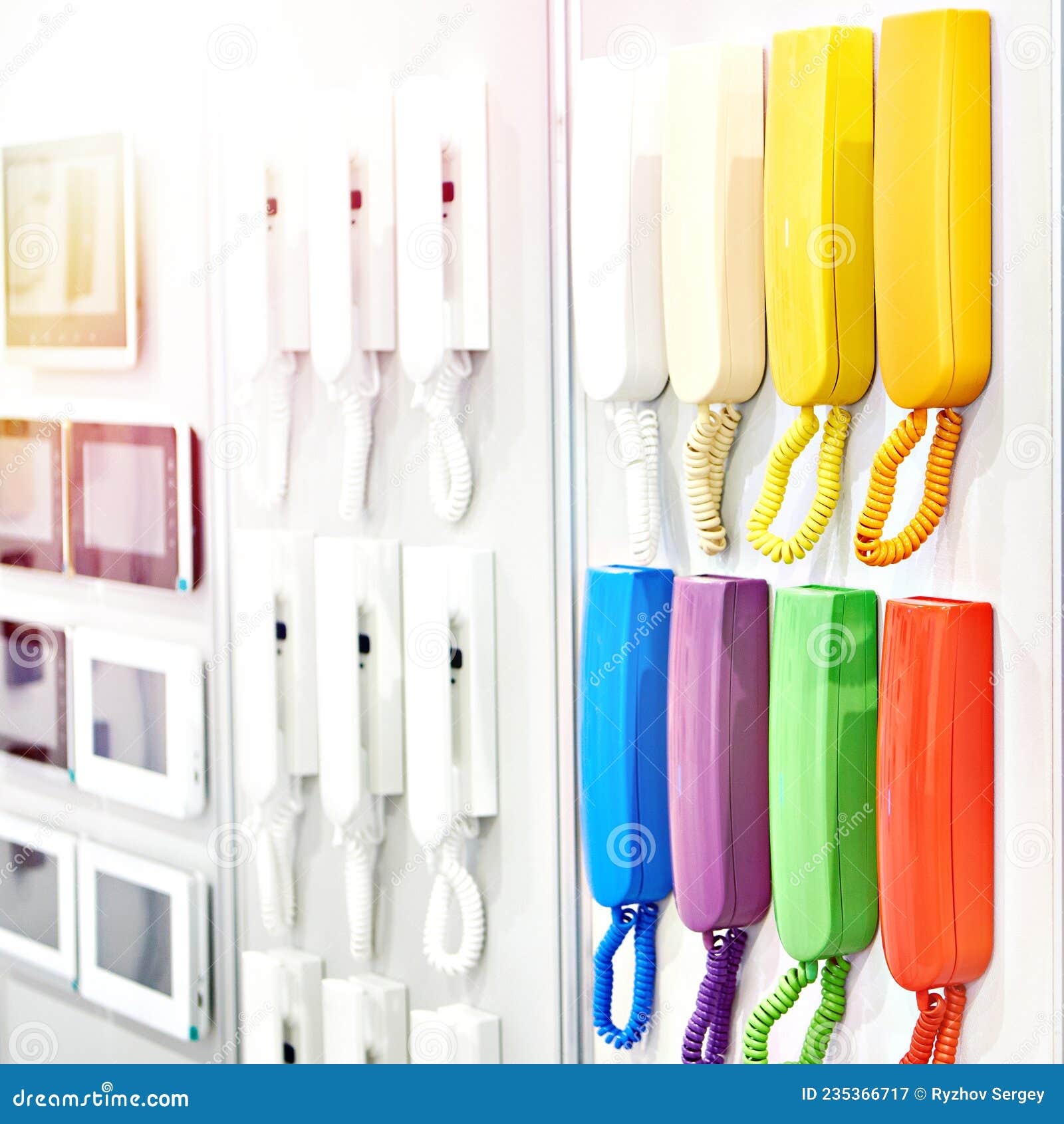 Handsets, Control Panels and Intercom Monitors Stock Image - Image of ...