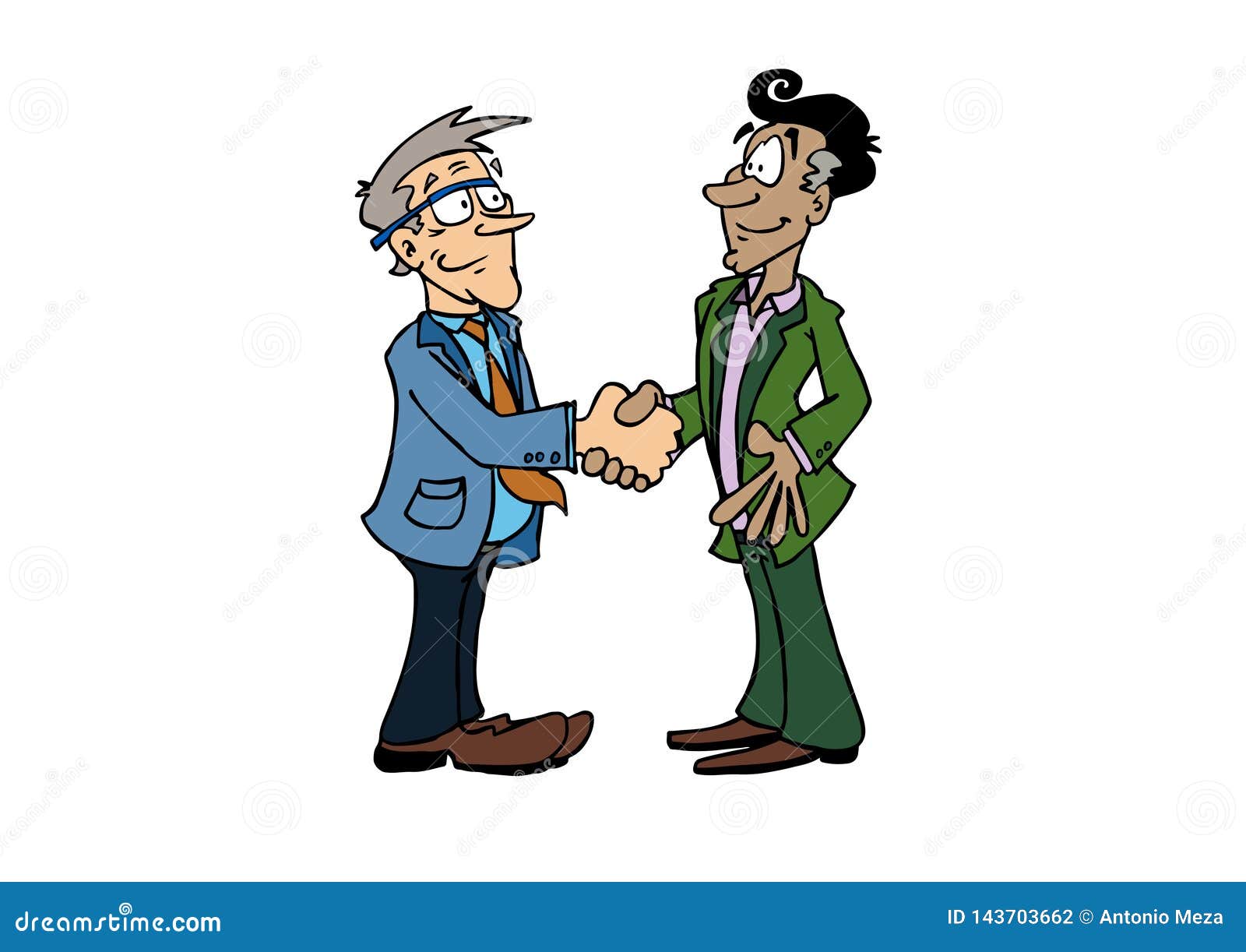 Handshake, Old Senior Man And Young Woman. Professional People Shaking ...