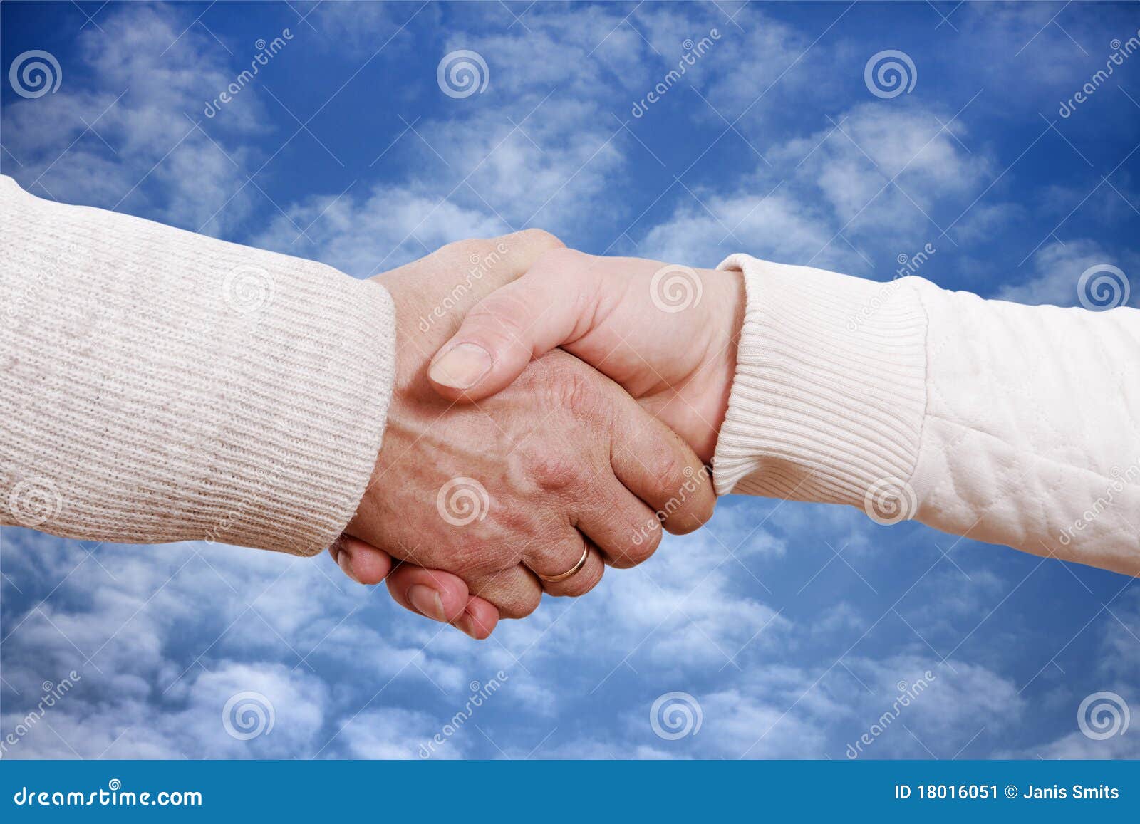 Handshake. stock image. Image of teamwork, cloud, greeting - 18016051