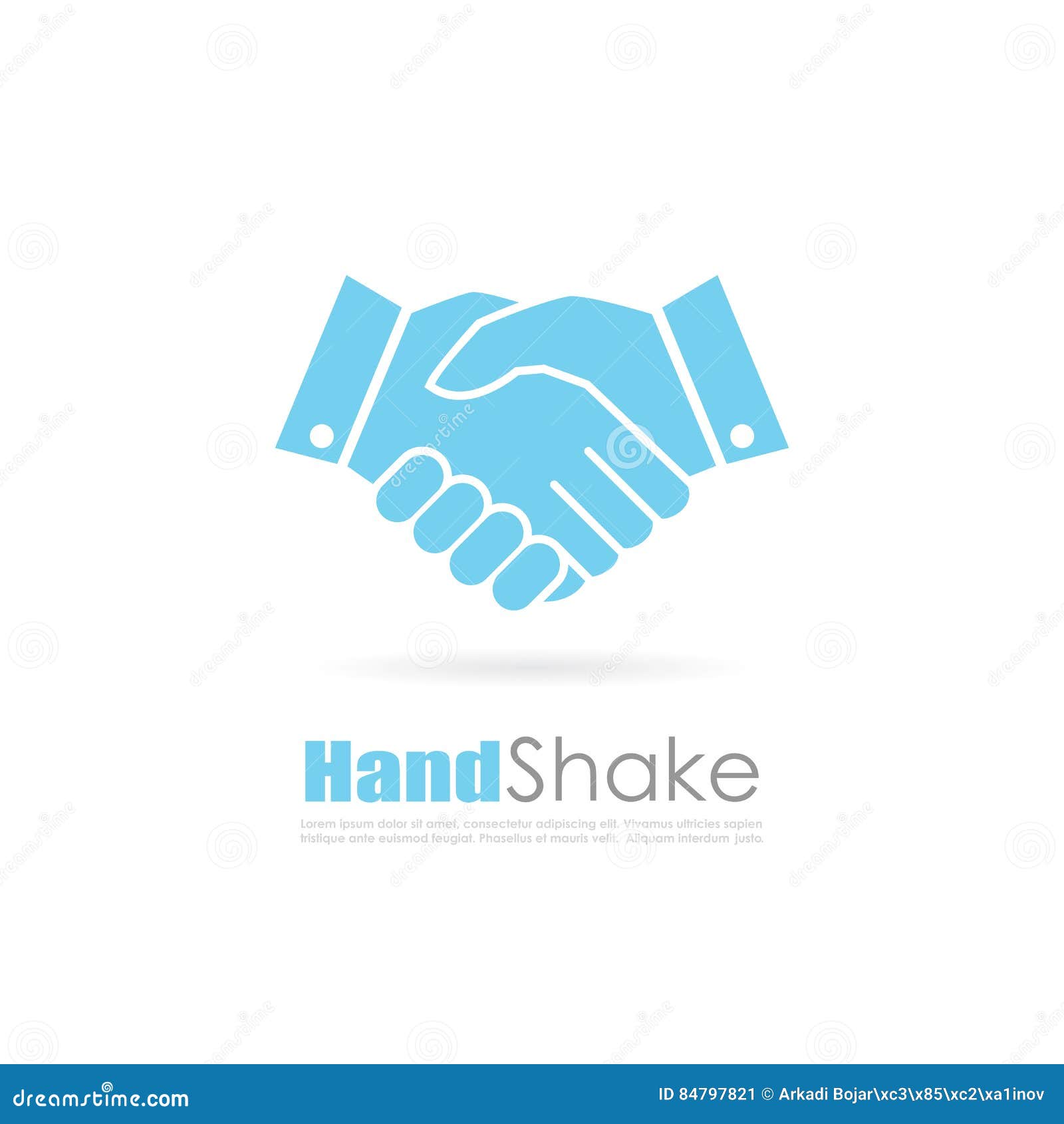 Handshake Abstract Business Logo Stock Vector - Illustration of flat ...