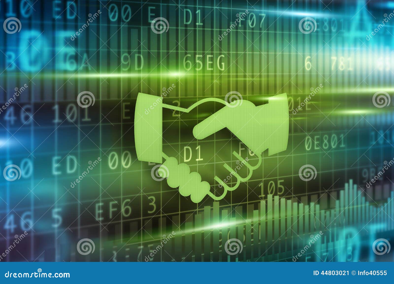 Handshake abstract stock illustration. Illustration of design - 44803021