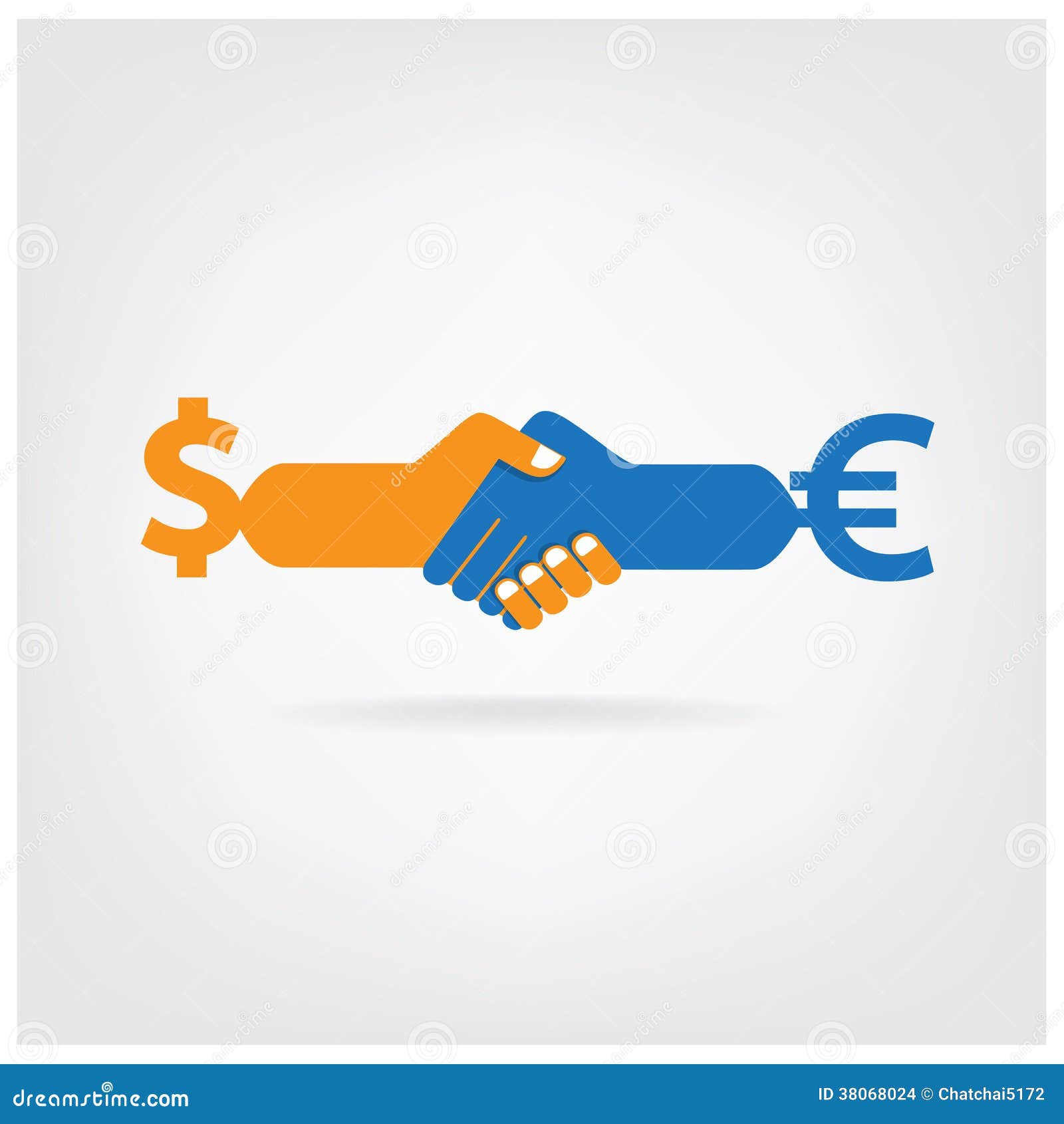 Handshake abstract sign stock vector. Illustration of corporate - 38068024