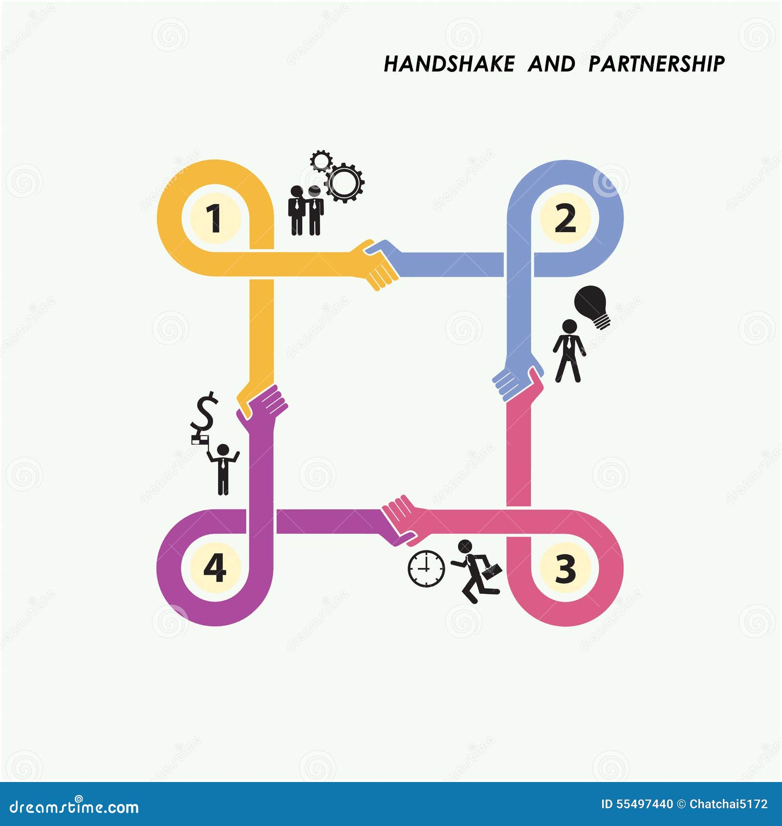 Handshake Abstract Sign Vector Design Template Stock Vector ...