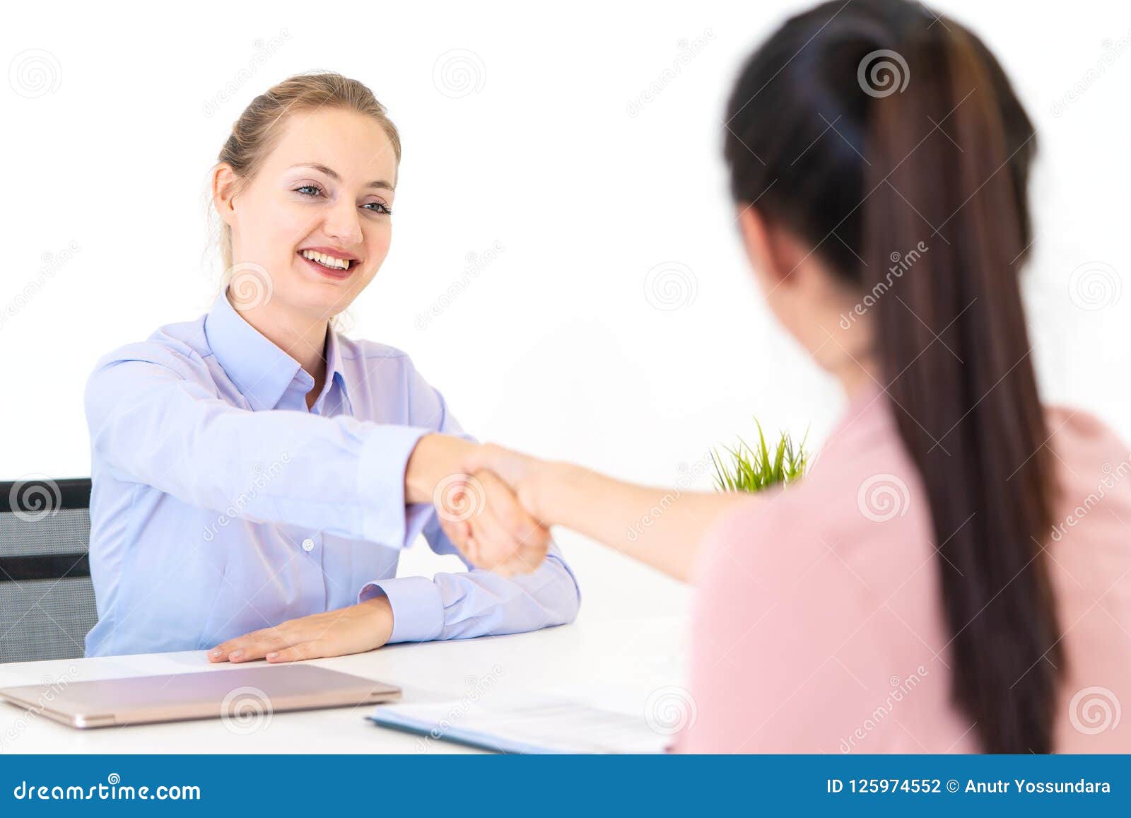 Handshake after Accepted in a Job Interview Stock Photo - Image of ...