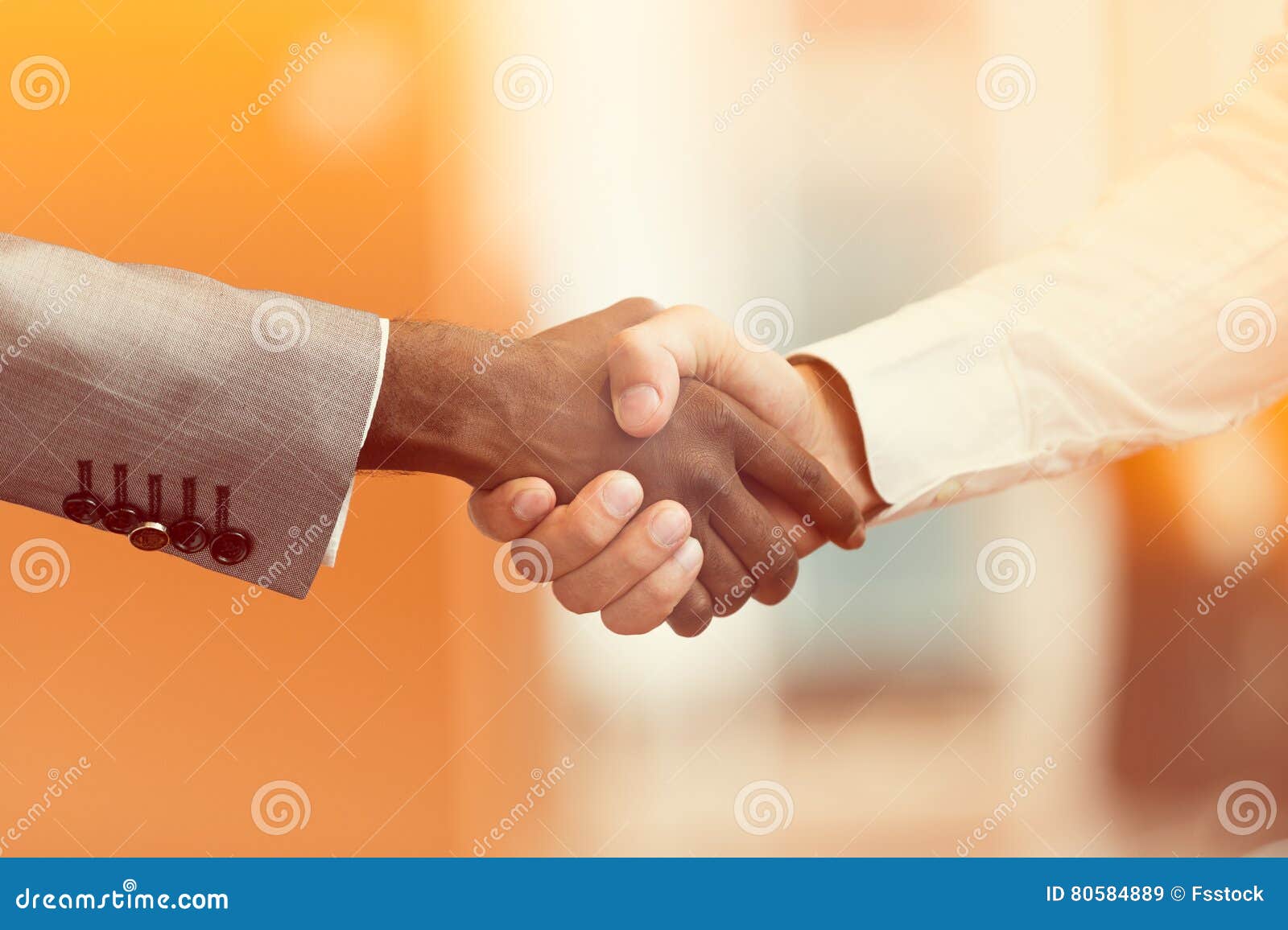 Handshake between African and a Caucasian Man Stock Image - Image of ...