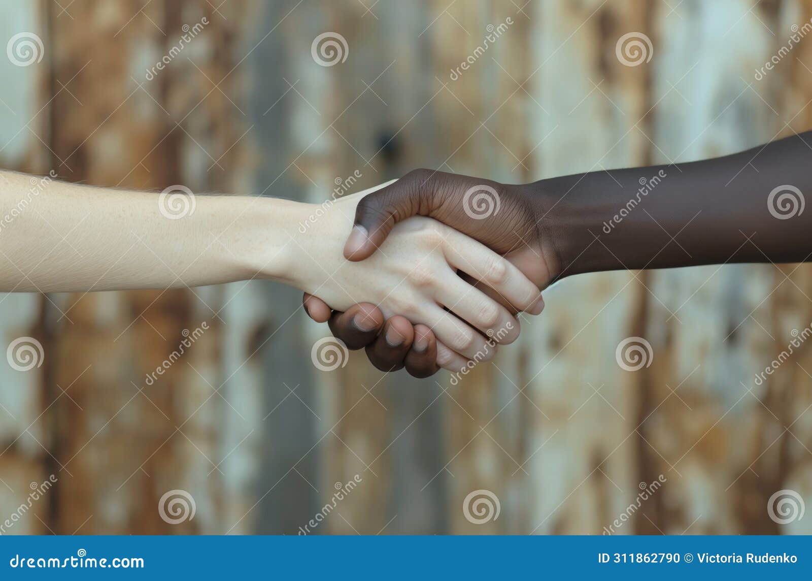 Handshake Against Rusty Backdrop Stock Photo - Image of connection ...