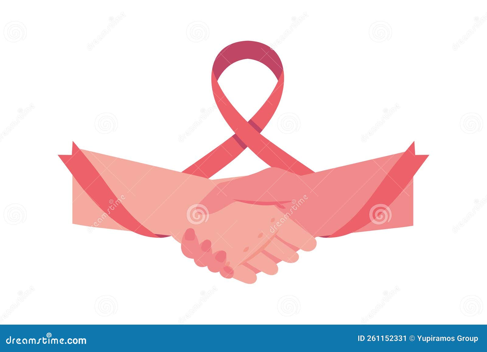 Handshake AIDS concept stock vector. Illustration of aids - 261152331