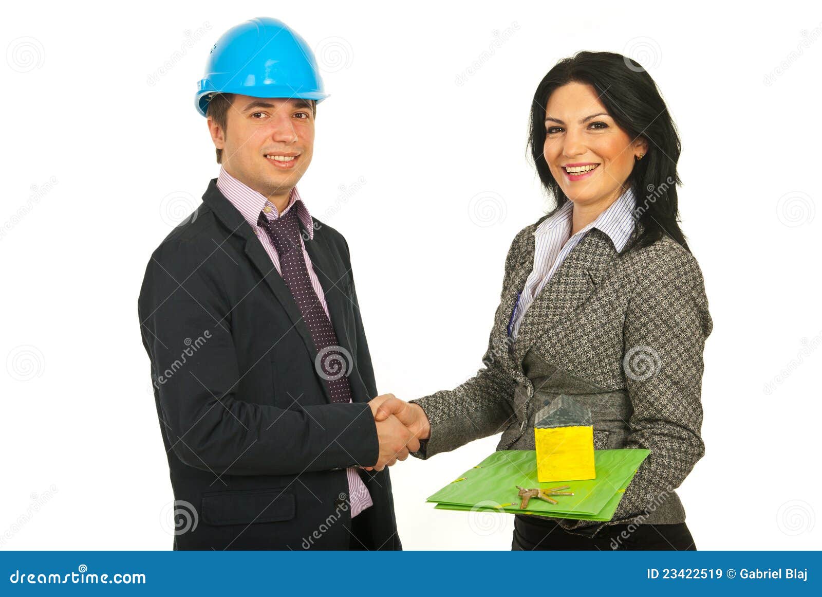 Handshake Architect and Buyer Stock Image - Image of hands, constructor ...