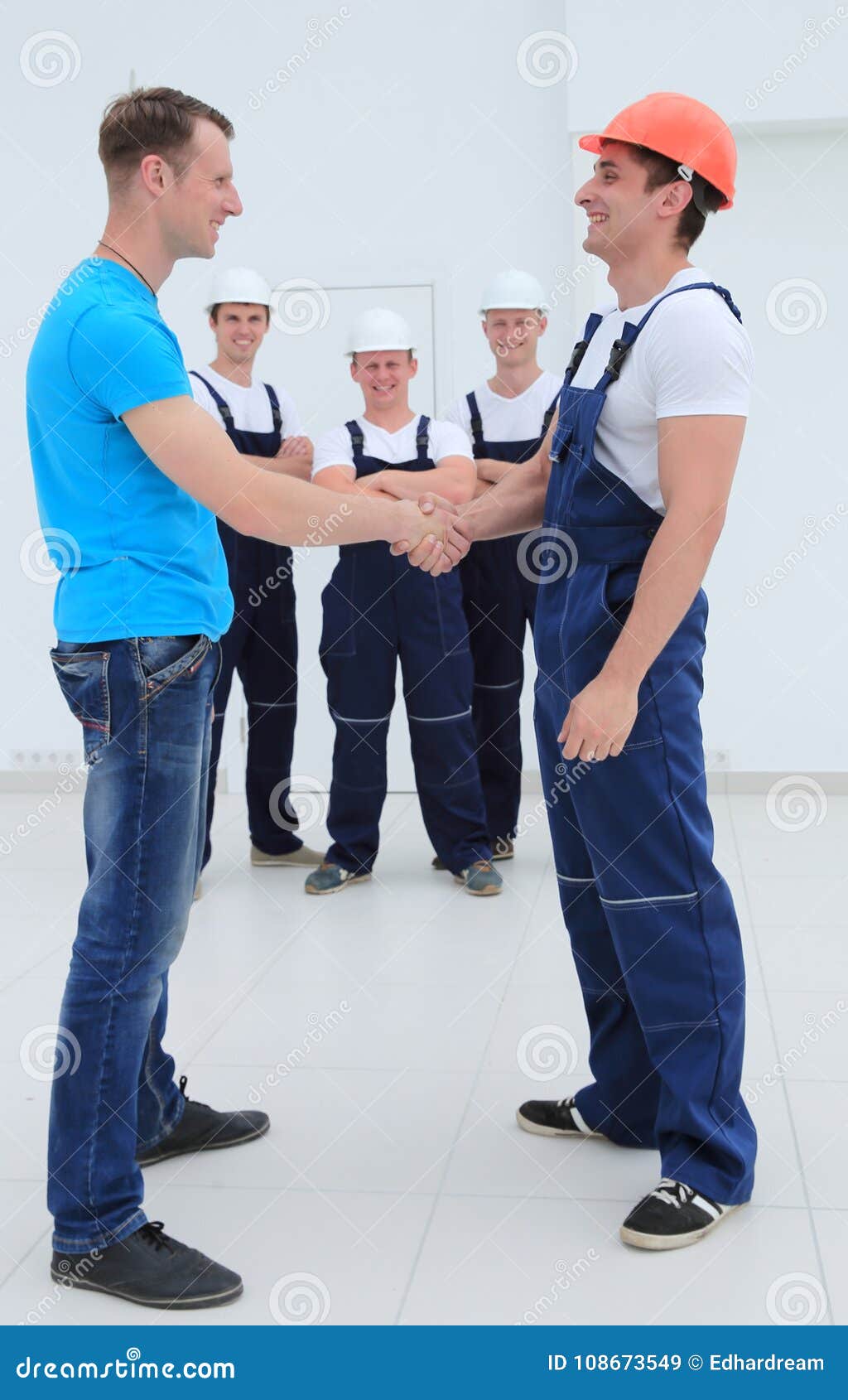 Handshake of the Architect and Engineer Stock Image - Image of ...