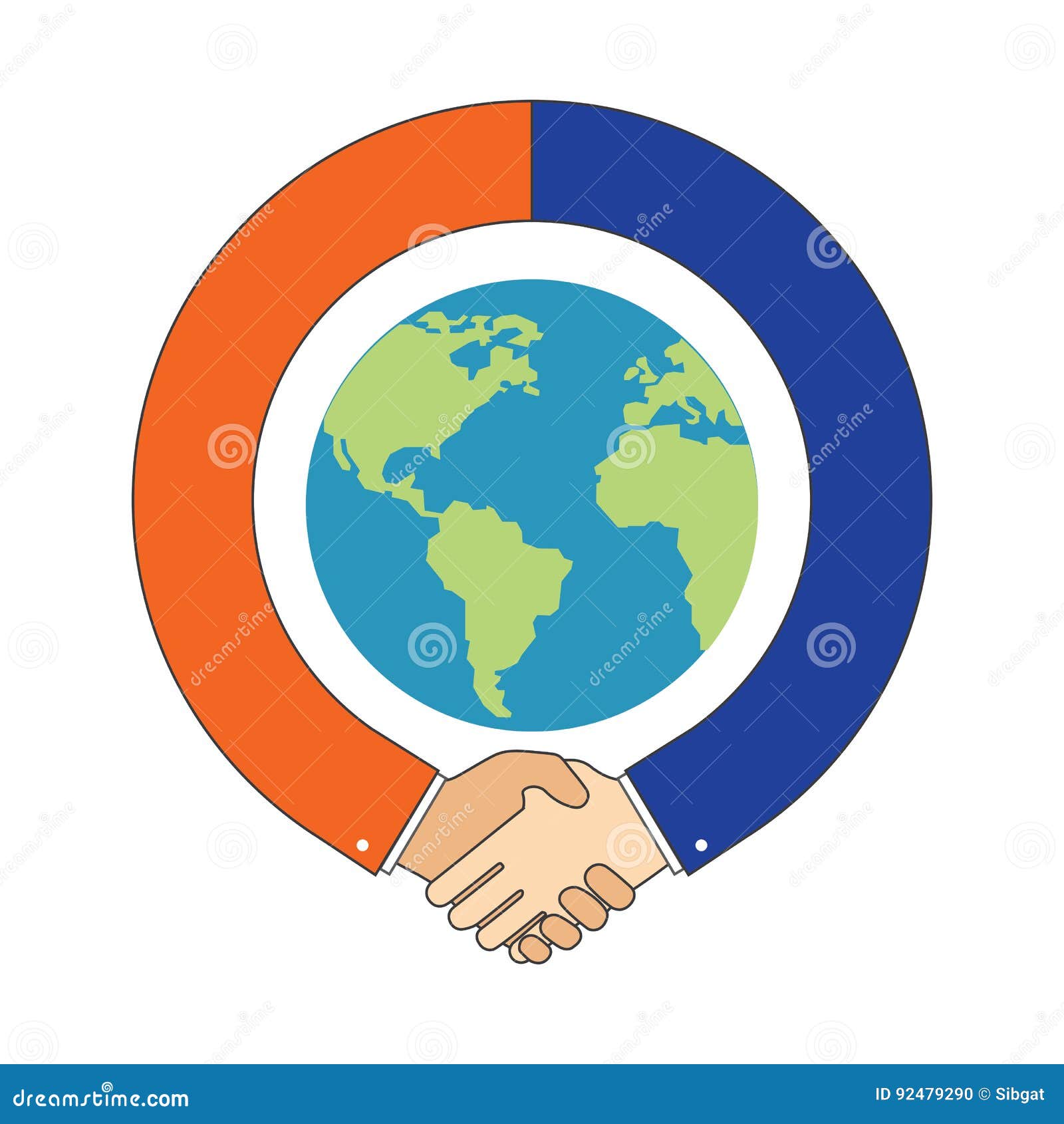 Partnership Symbol Handshake Icon Template Cartoon Vector ...