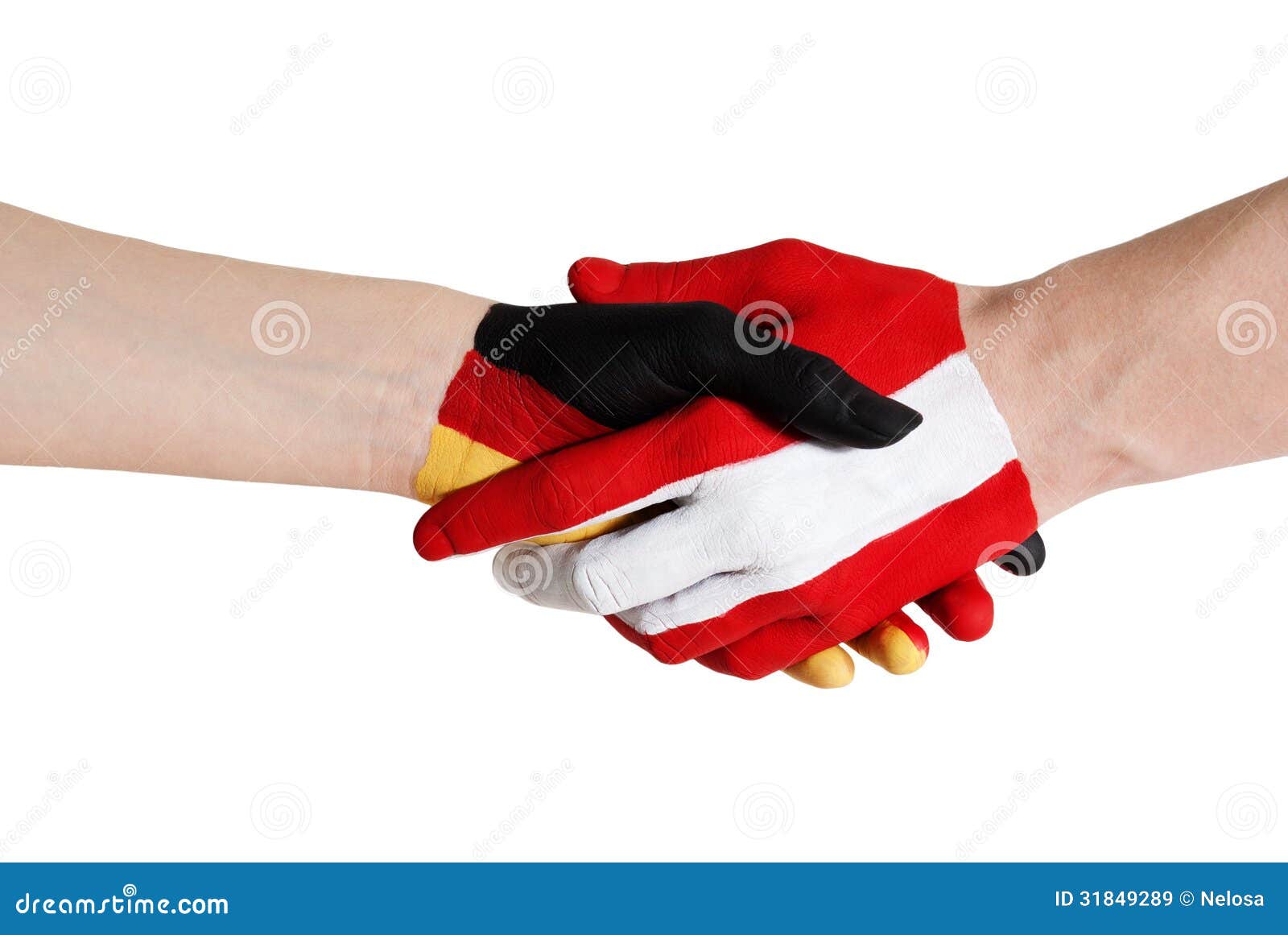 A Handshake between Austria and Germany Stock Image - Image of germany ...