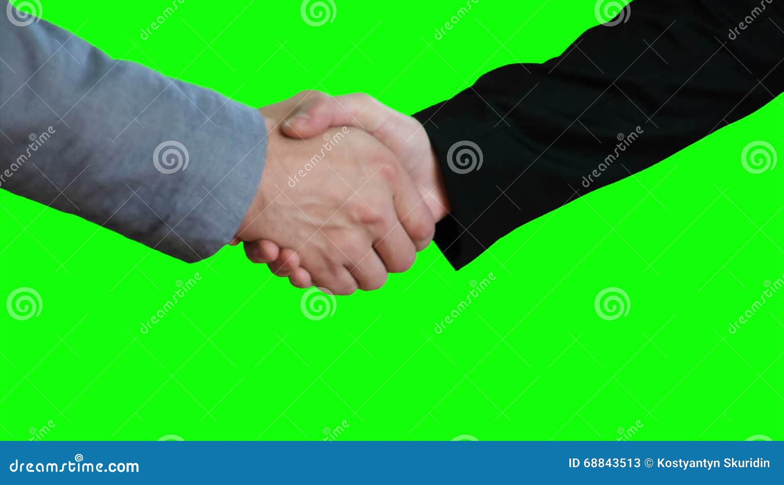 Handshake on the Background of a Green Screen Stock Video - Video of ...