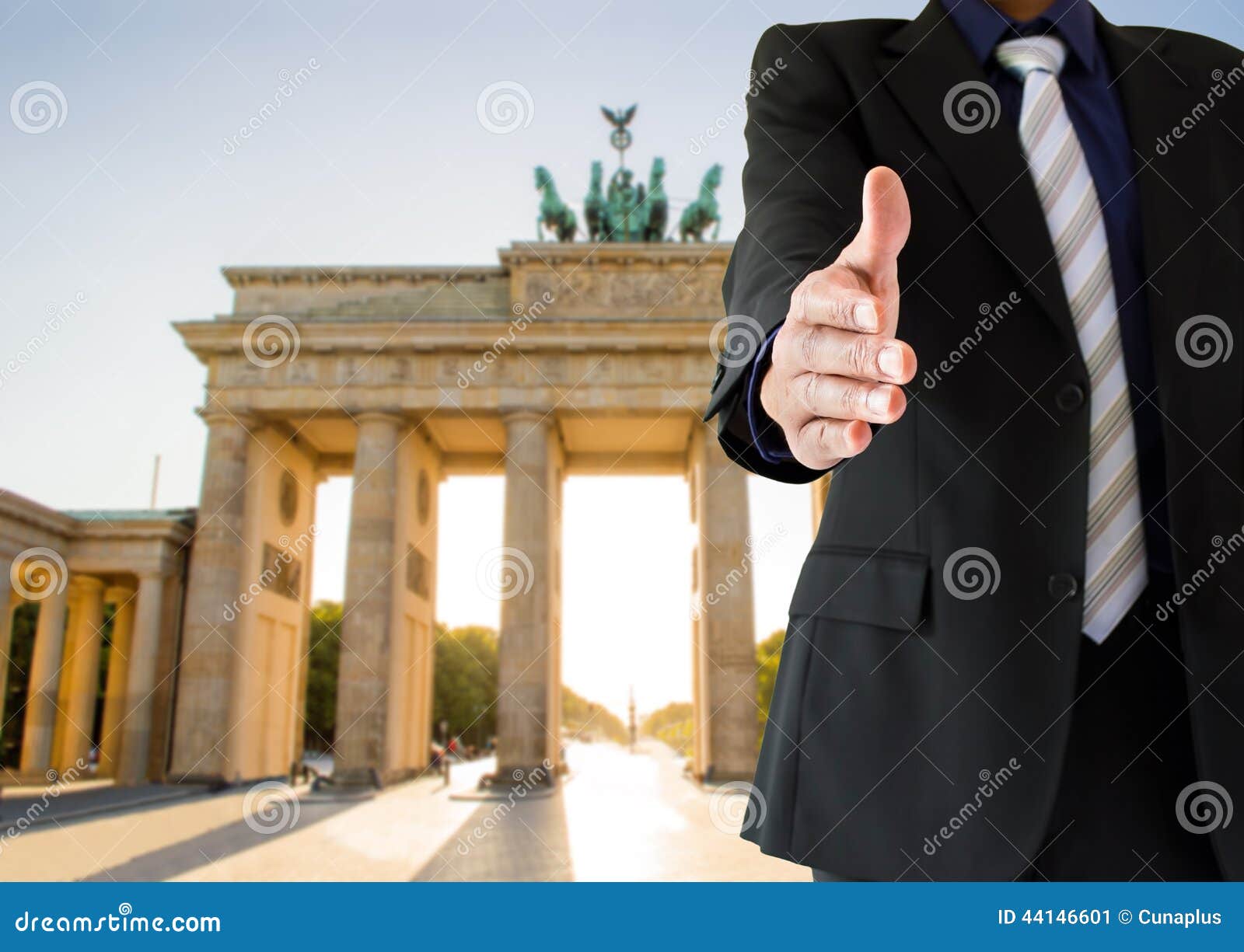 Handshake in Berlin stock image. Image of monument, germany - 44146601