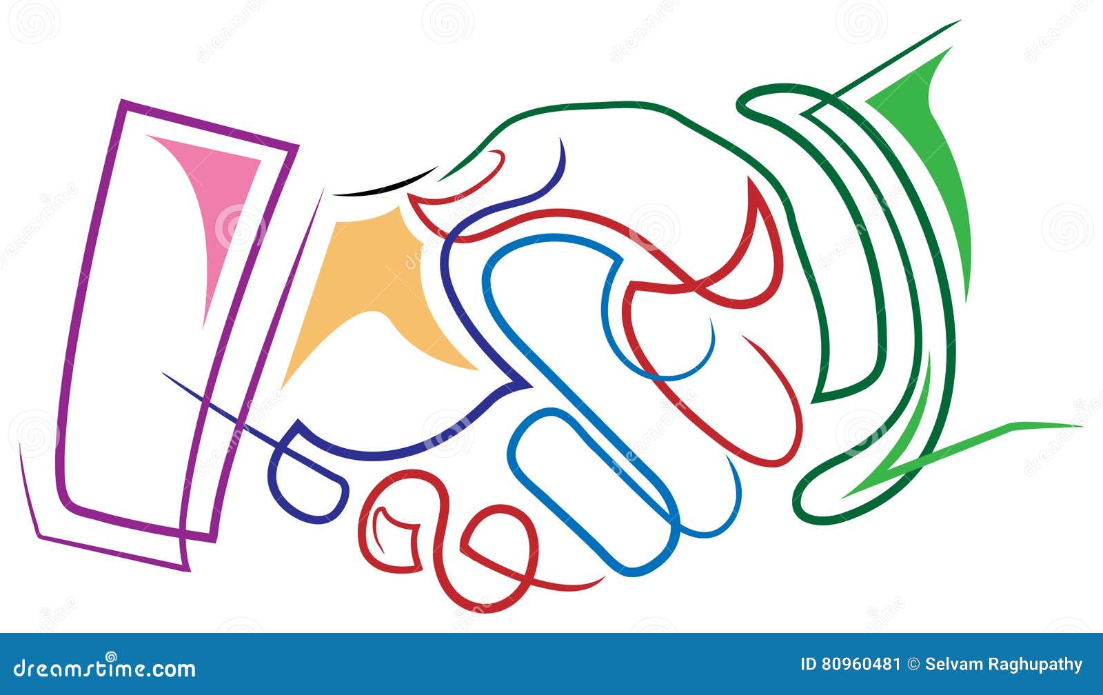 Handshake stock vector. Illustration of business, exchange - 80960481