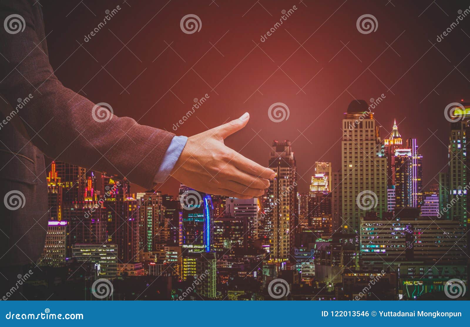 Handshake with building stock photo. Image of building - 122013546