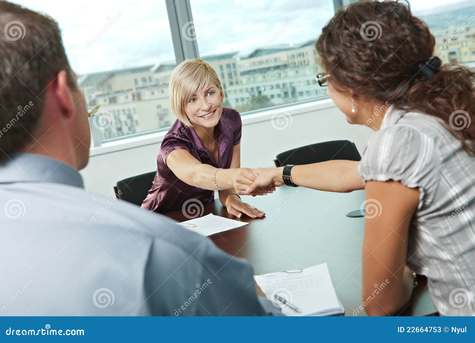 Handshake on Business Meeting Stock Image - Image of casual, employment ...