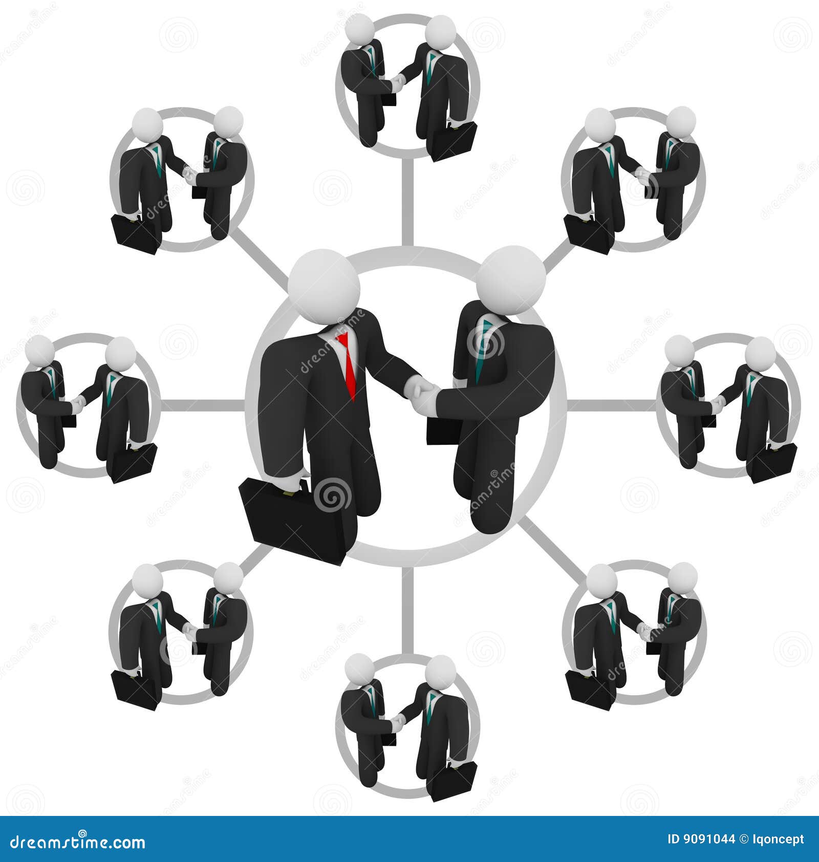 Handshake - Business Network Stock Illustration - Illustration of ...