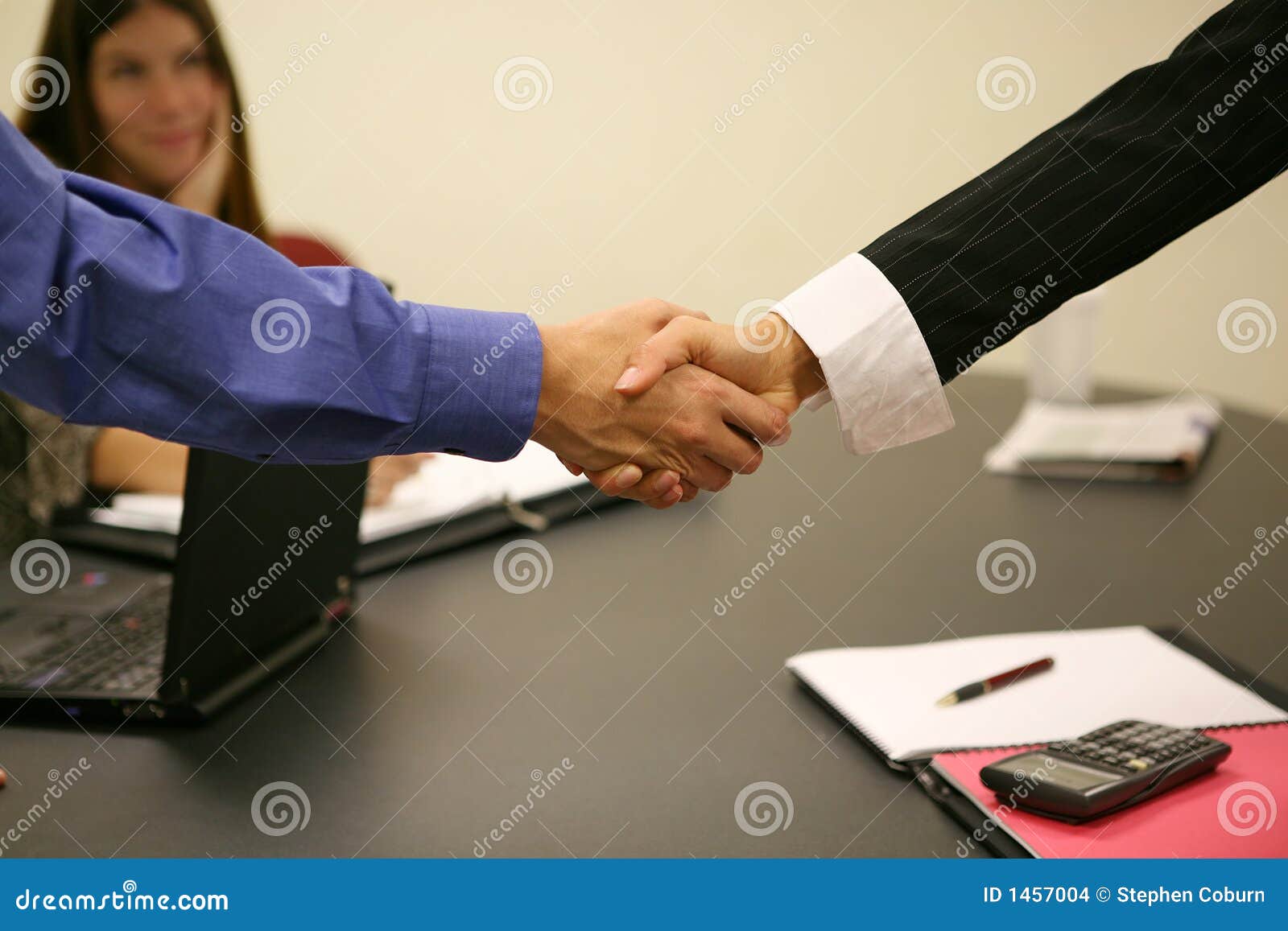 Handshake in Business Office Stock Photo - Image of interior, formal ...