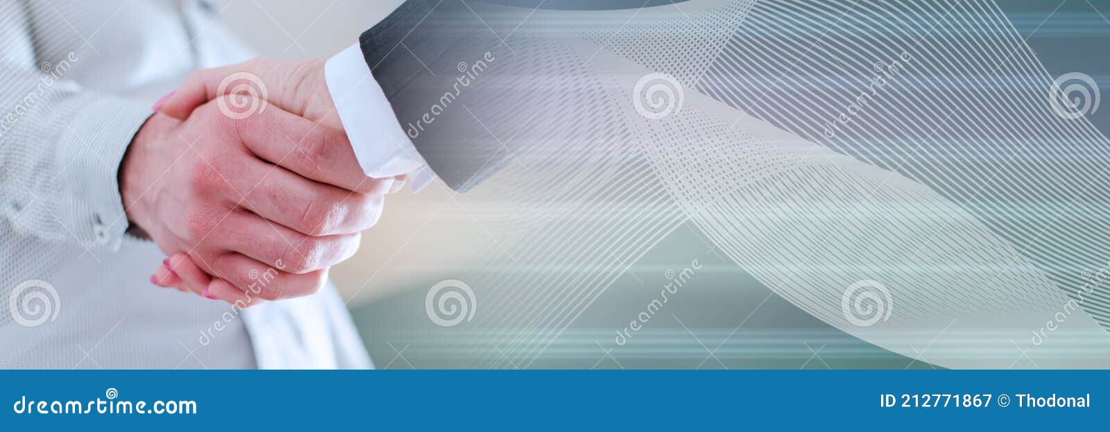 Business Handshake; Panoramic Banner Stock Image - Image of greeting ...