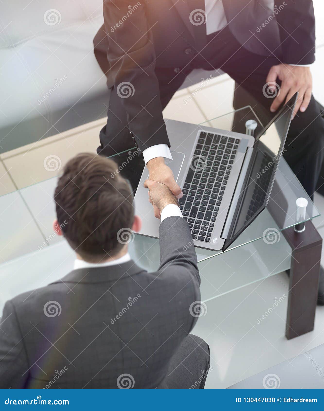 Handshake Business People in the Workplace. Stock Photo - Image of ...