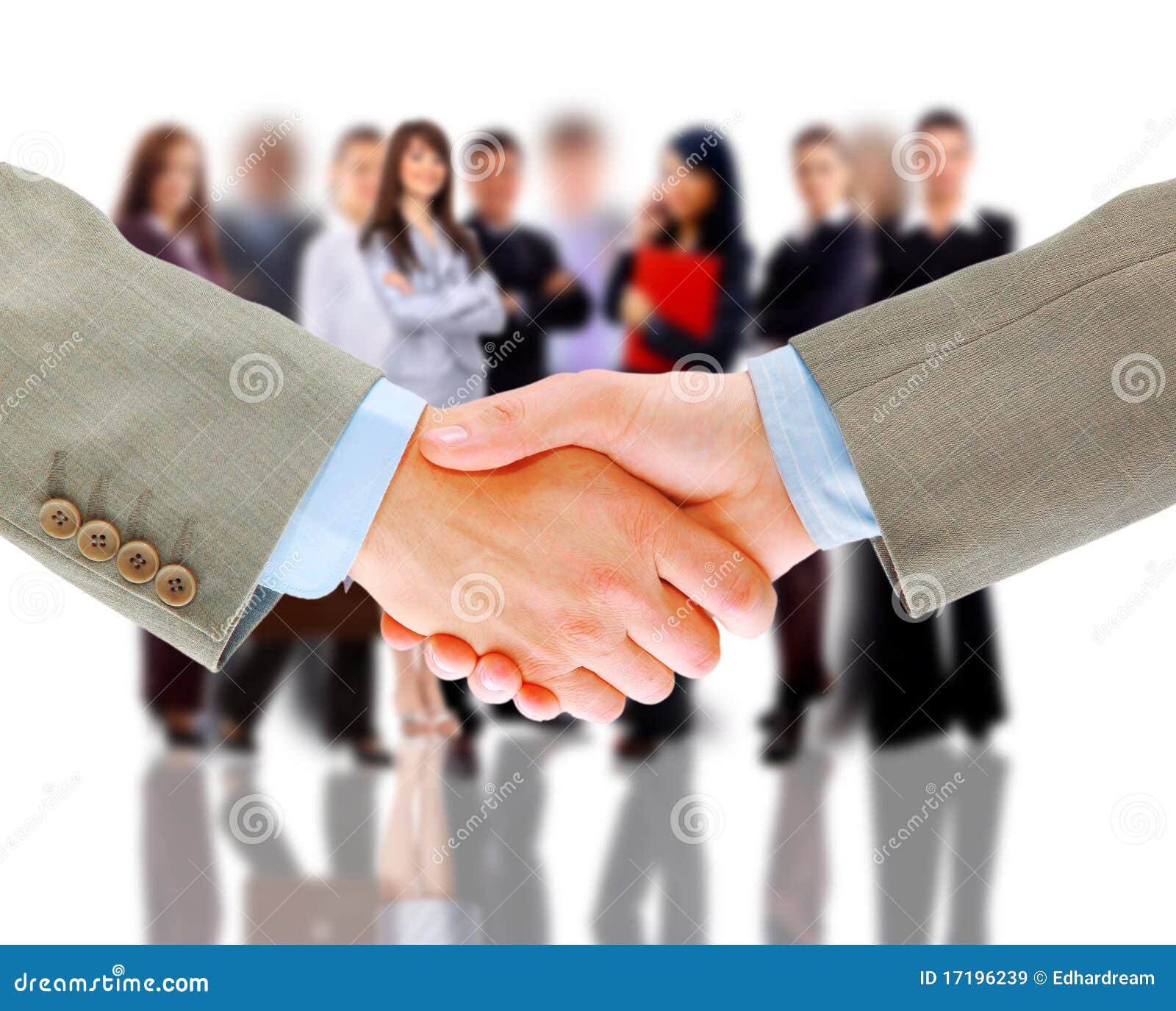 Handshake and Business Team Stock Image - Image of friendly, deal: 17196239