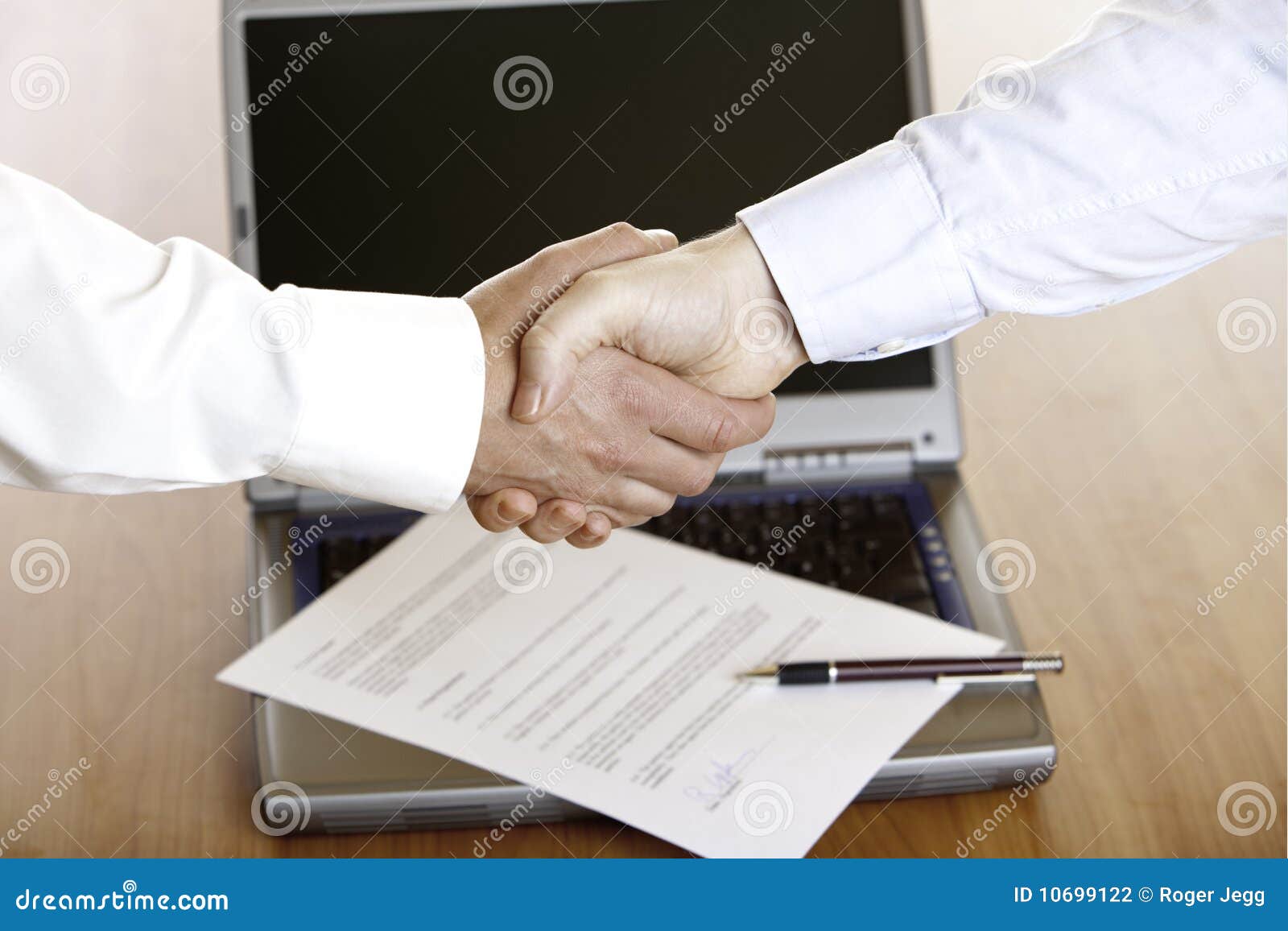 Handshake Of Businessman After Signing Of Contract Stock Photo - Image ...