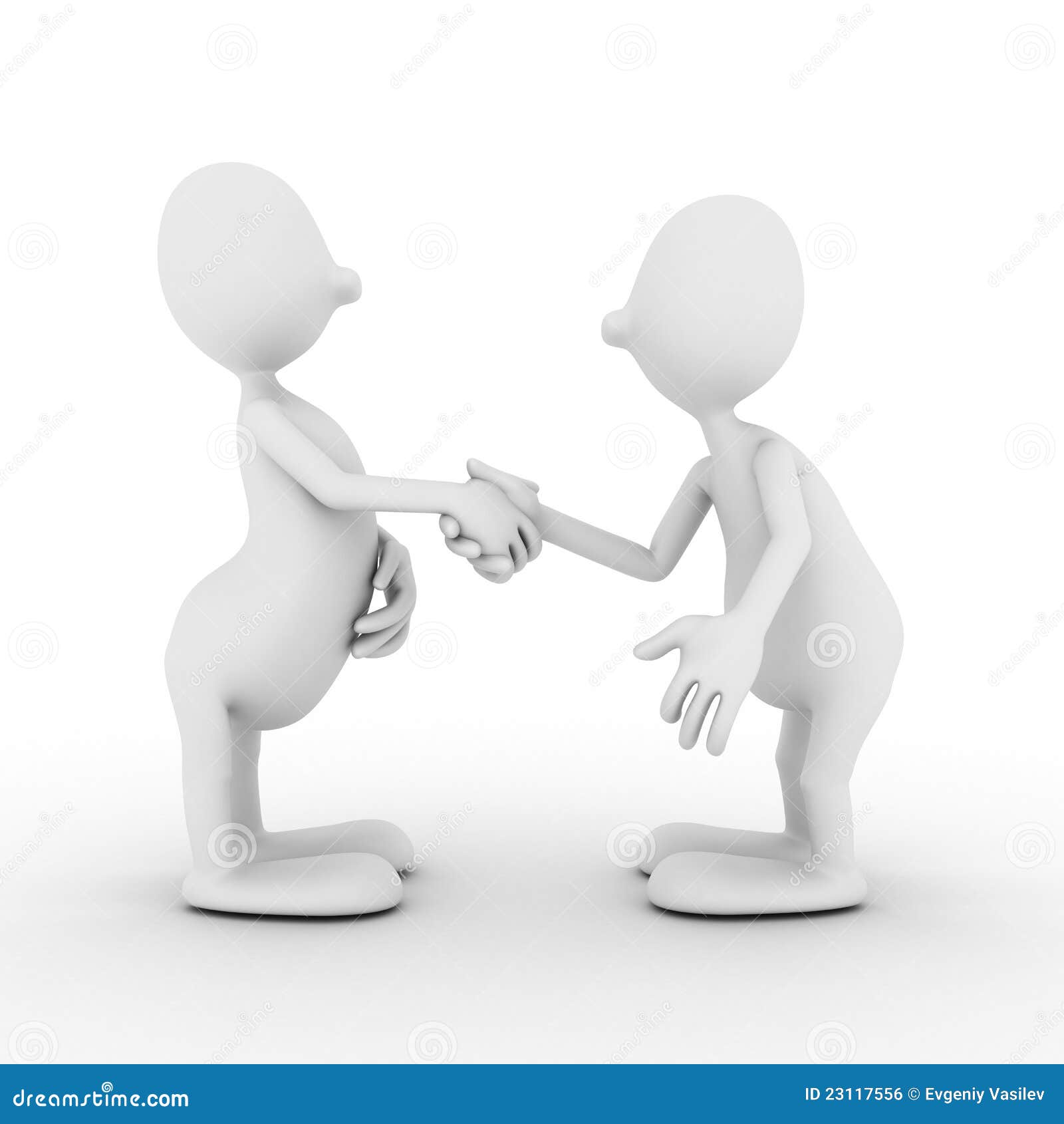 Handshake characters stock illustration. Illustration of action - 23117556