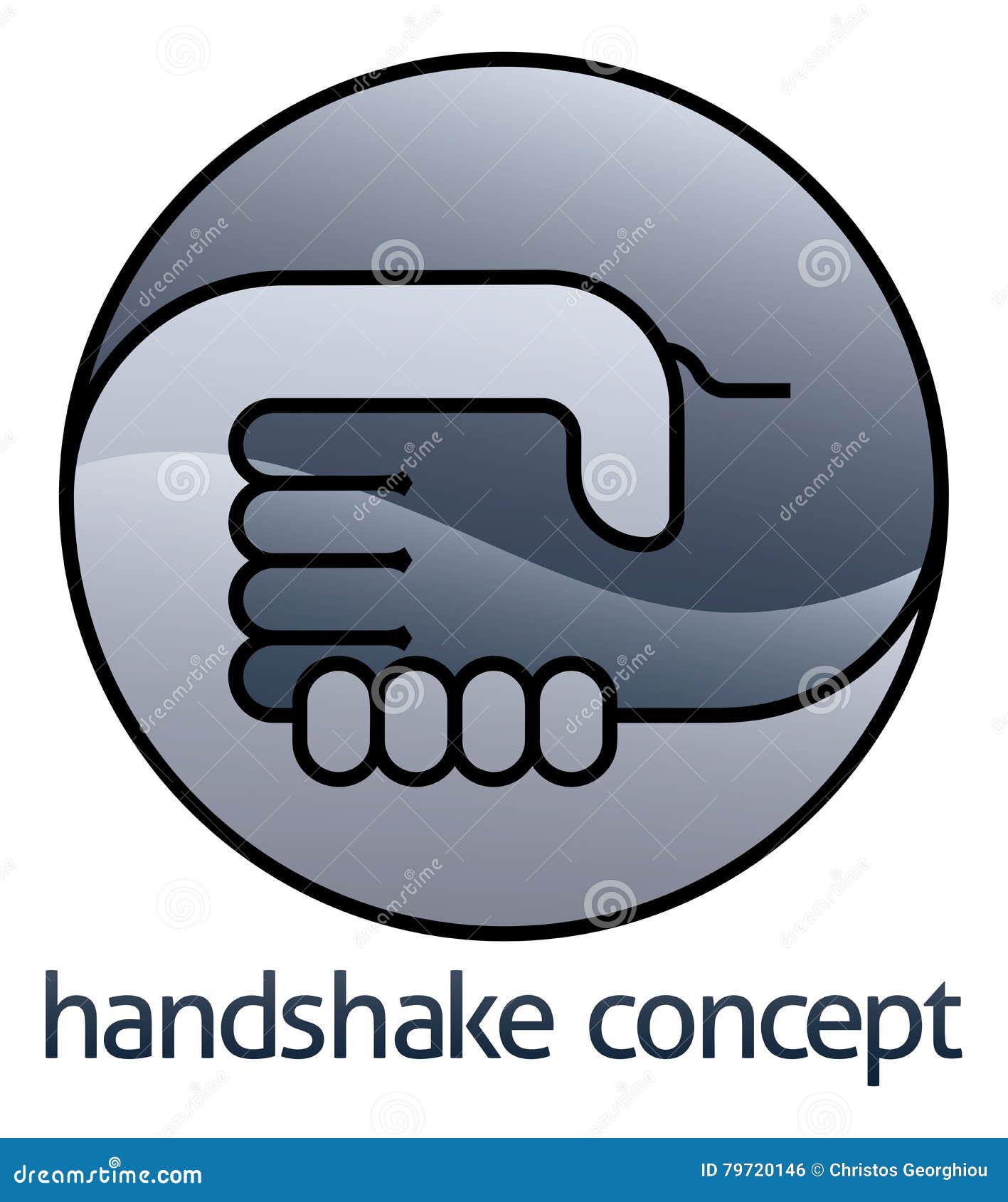 Handshake, Circle Shape Logo, Union Concept, Teamwork Symbol Cartoon ...