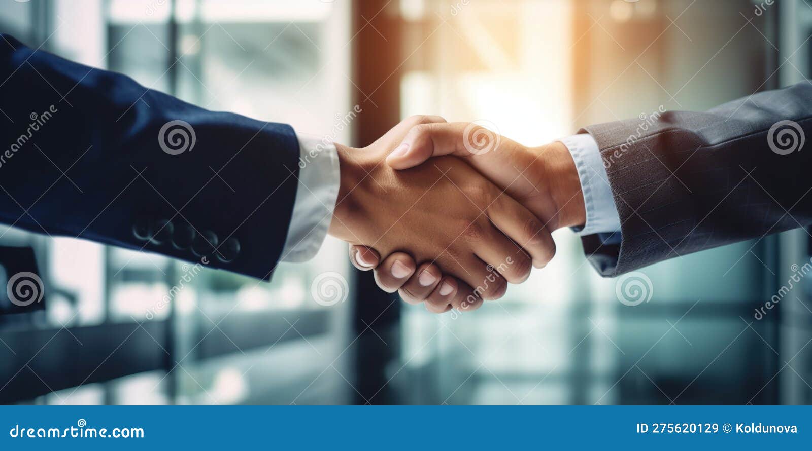 A Handshake between a Client and an Insurance Agent, Contrasted Against ...