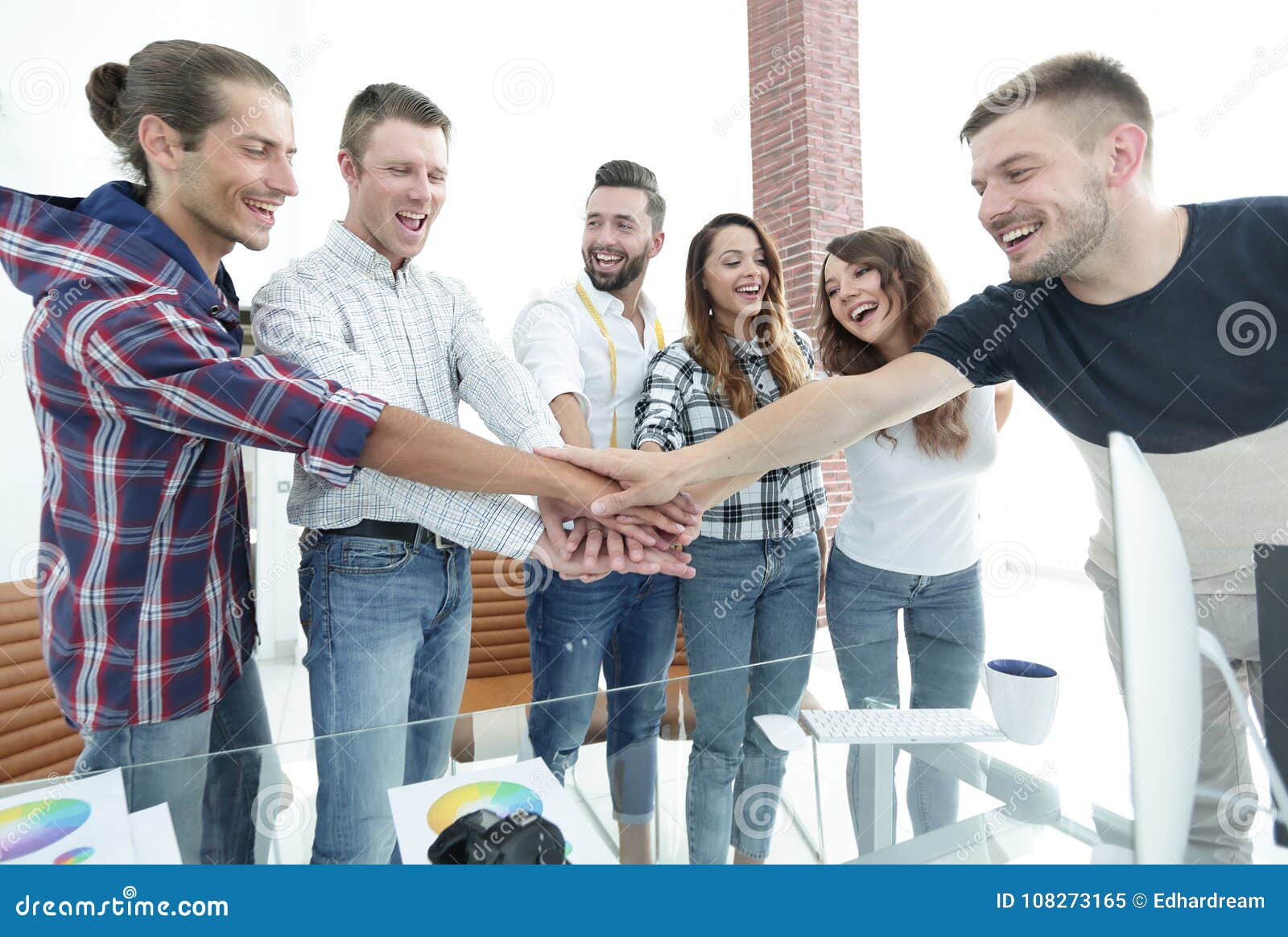 Handshake Colleagues in Creative Studio Stock Image - Image of ...
