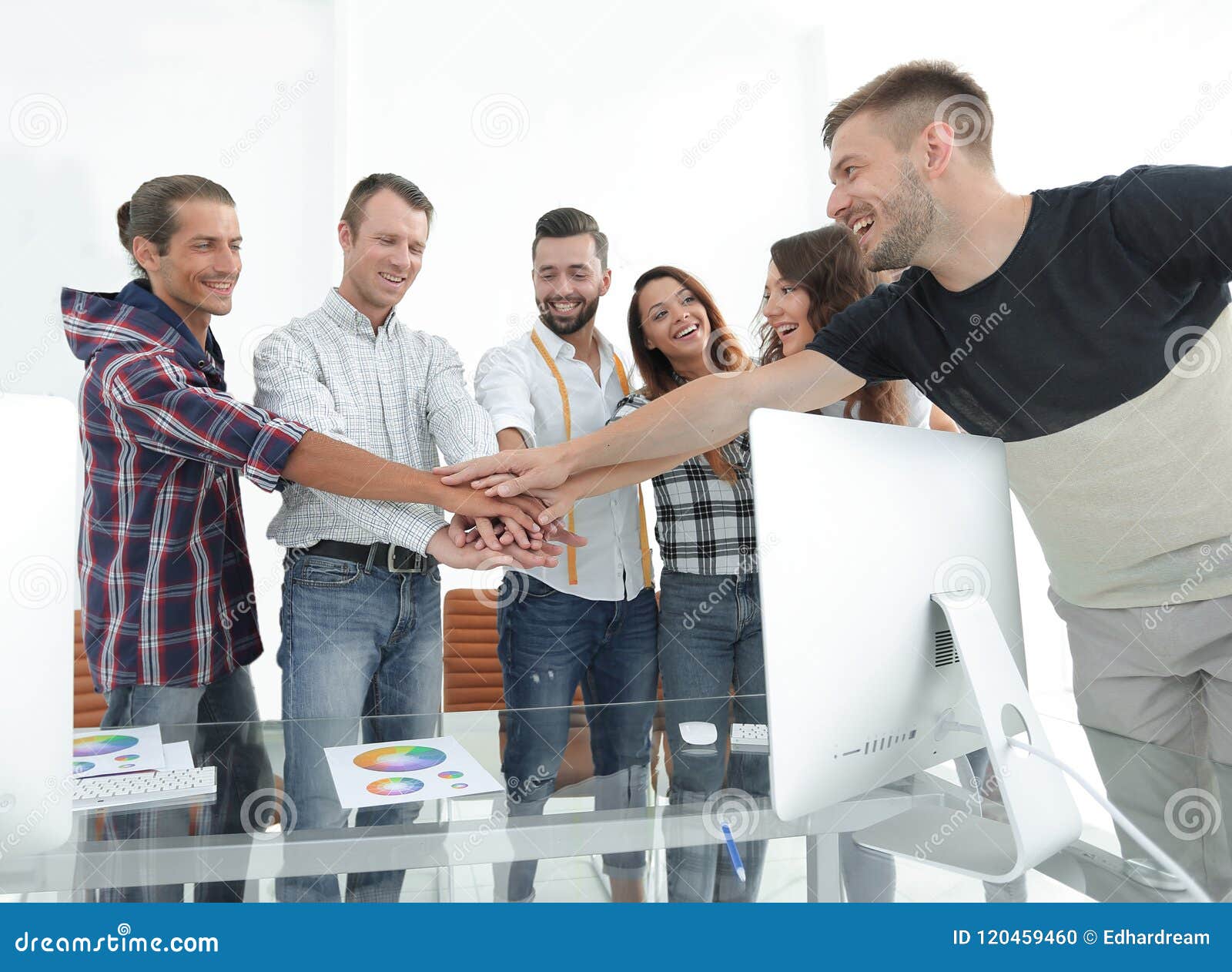 Handshake Colleagues in Creative Studio Stock Photo - Image of civil ...