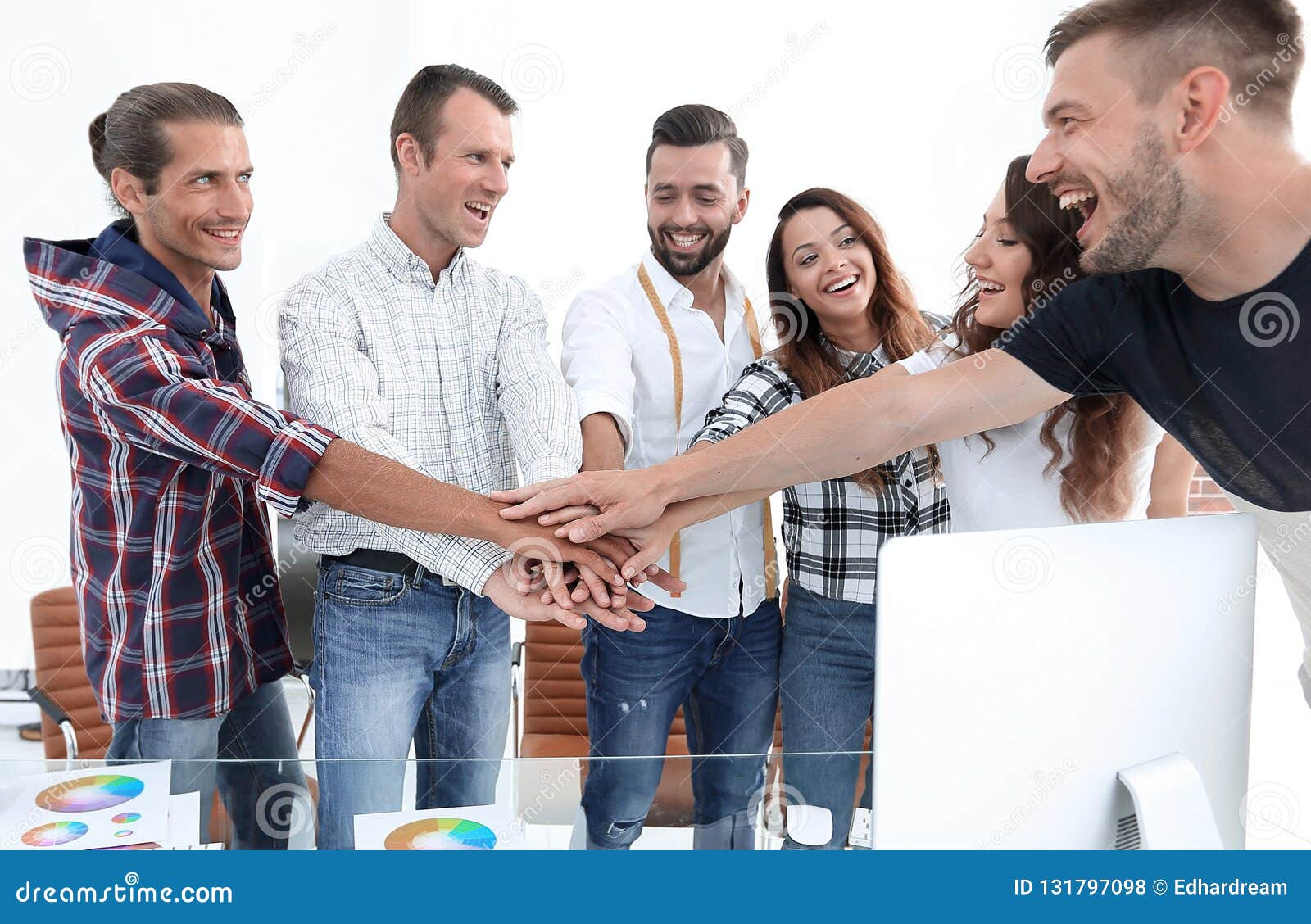 Handshake Colleagues in Creative Studio Stock Photo - Image of ...