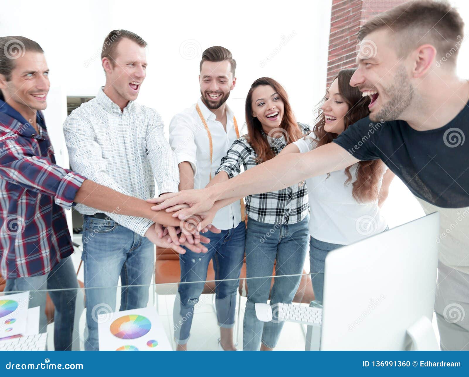 Handshake Colleagues in Creative Studio Stock Photo - Image of ...