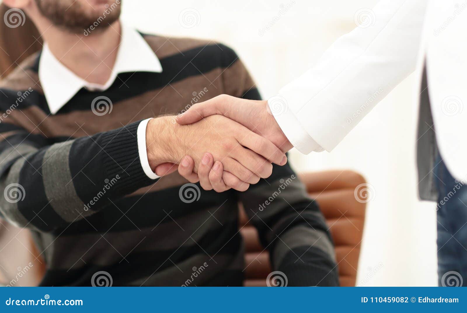 Handshake between Colleagues in the Workplace Stock Photo - Image of ...