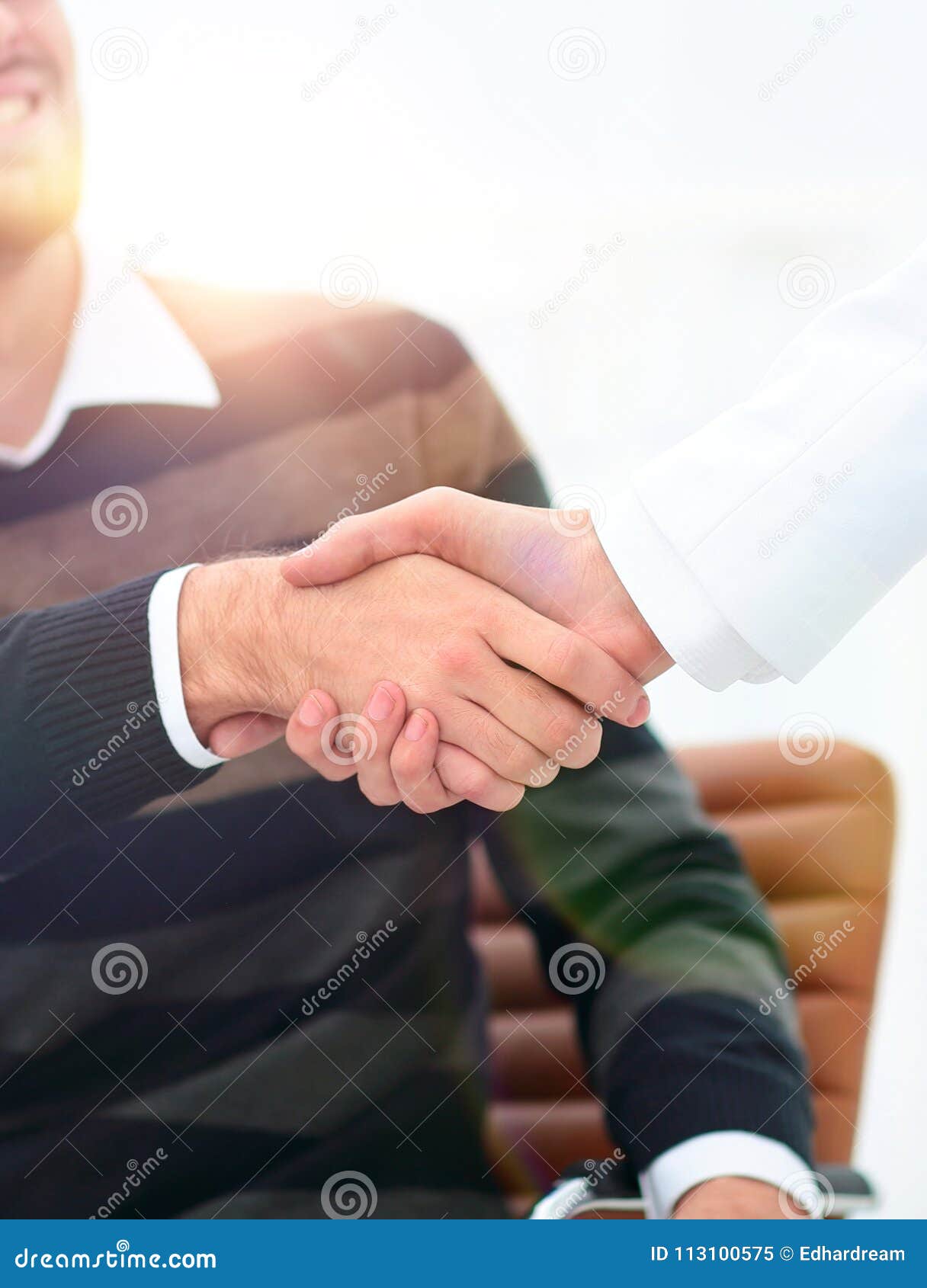 Handshake between Colleagues in the Workplace Stock Image - Image of ...
