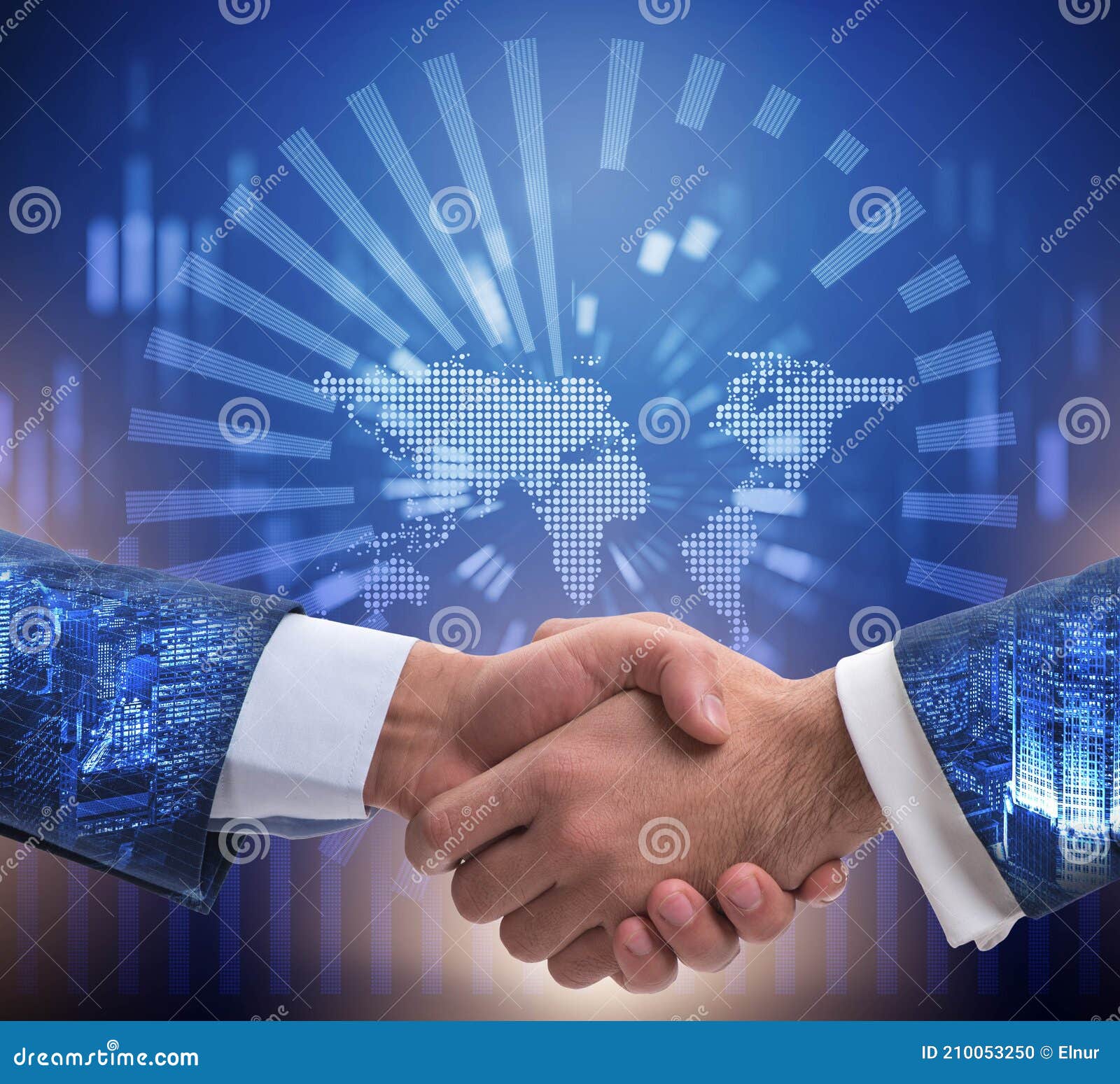 Handshake Concept - Business Metaphor Illustration Stock Photo - Image ...