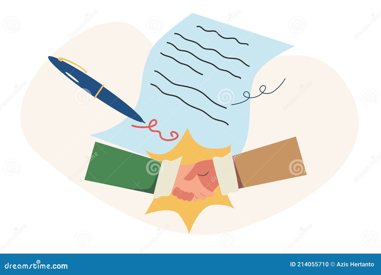 Conclusion Of The Contract. Handshake. Two Hands Doing A Handshake ...