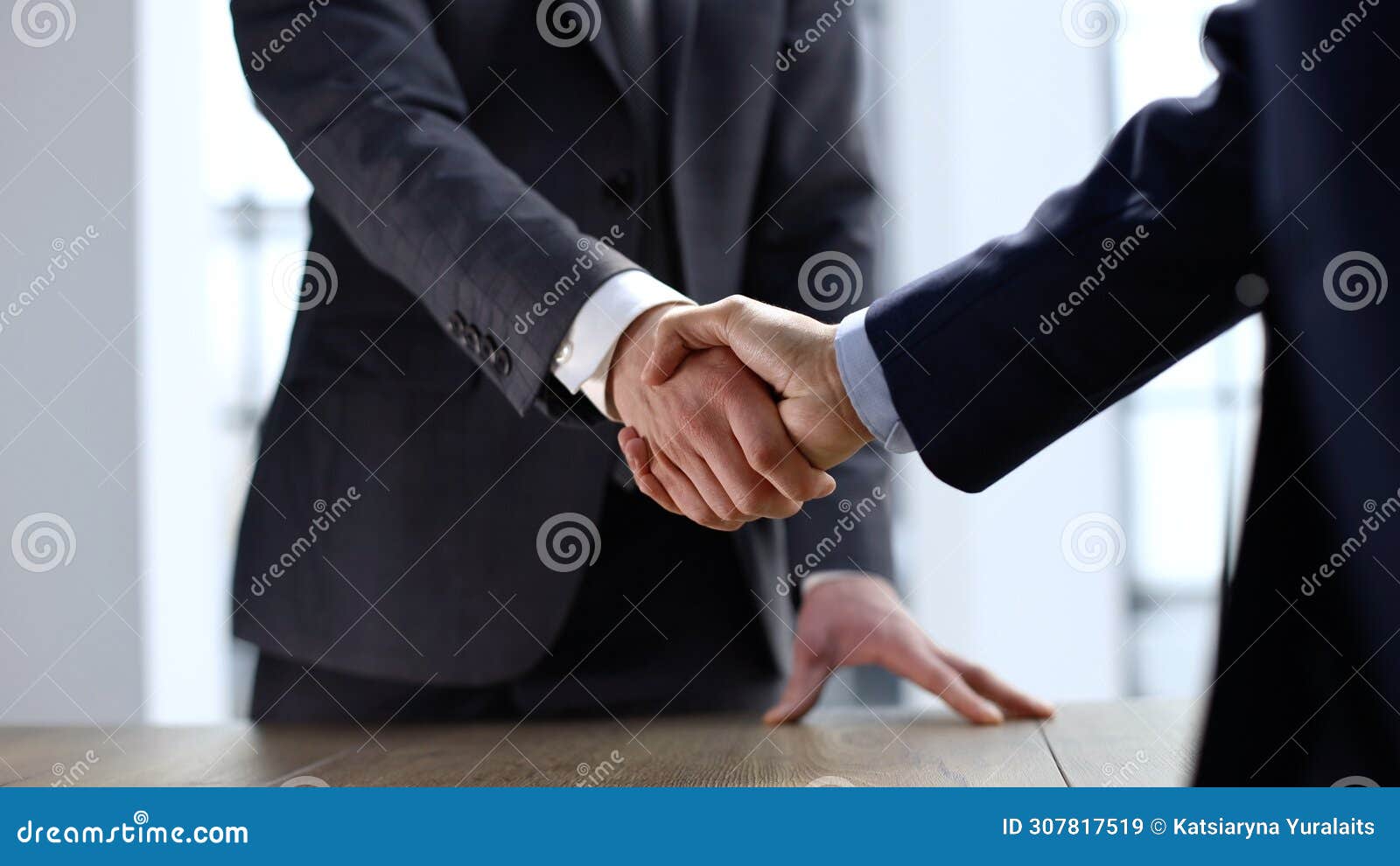 Handshake and Congratulations after the Transaction Stock Image - Image ...
